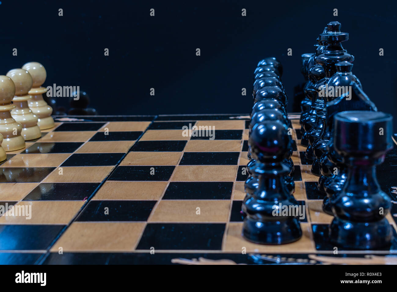 Black chess pieces Stock Photo - Alamy