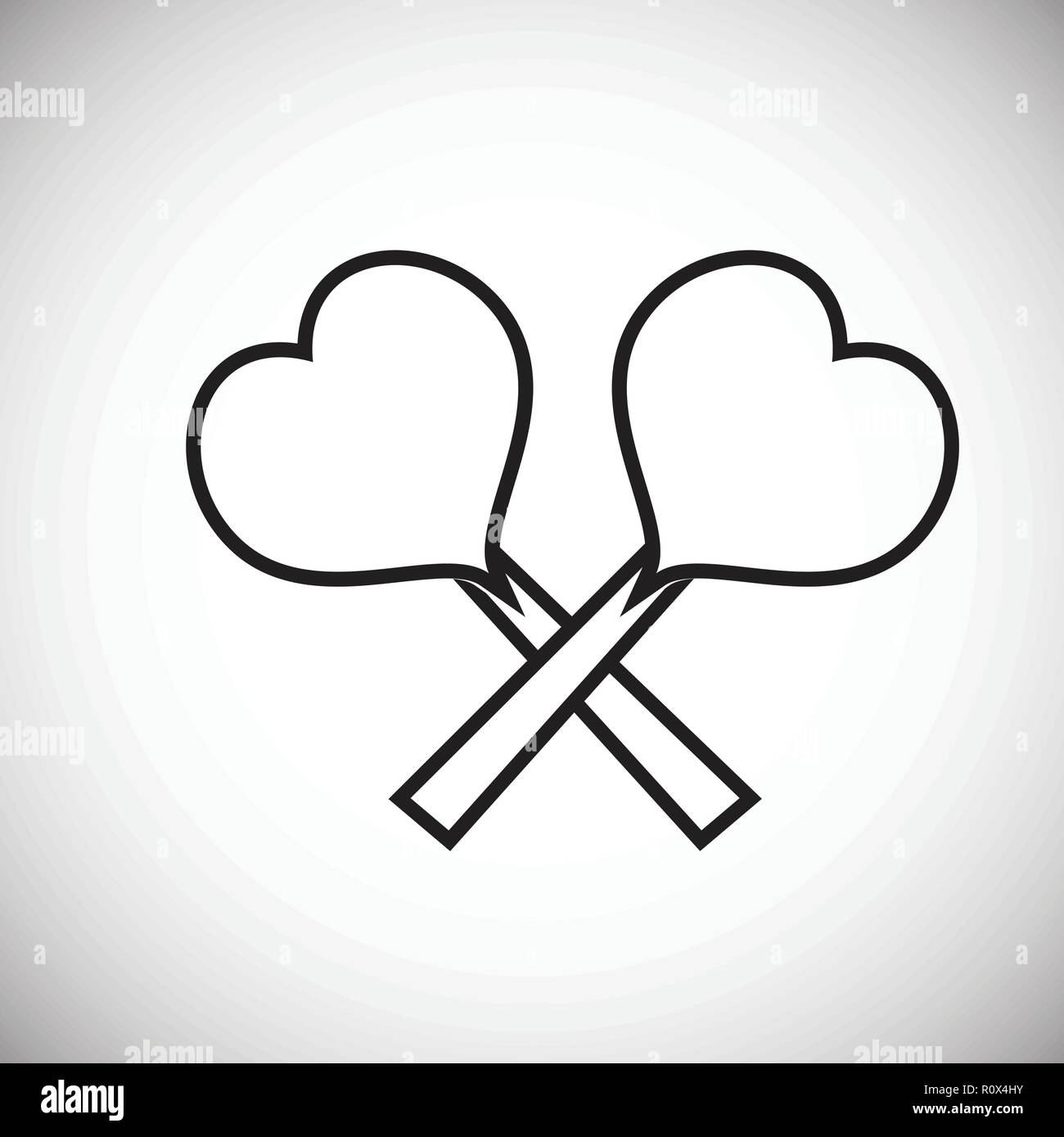 Heart shape candy thin line on white background Stock Vector Image ...