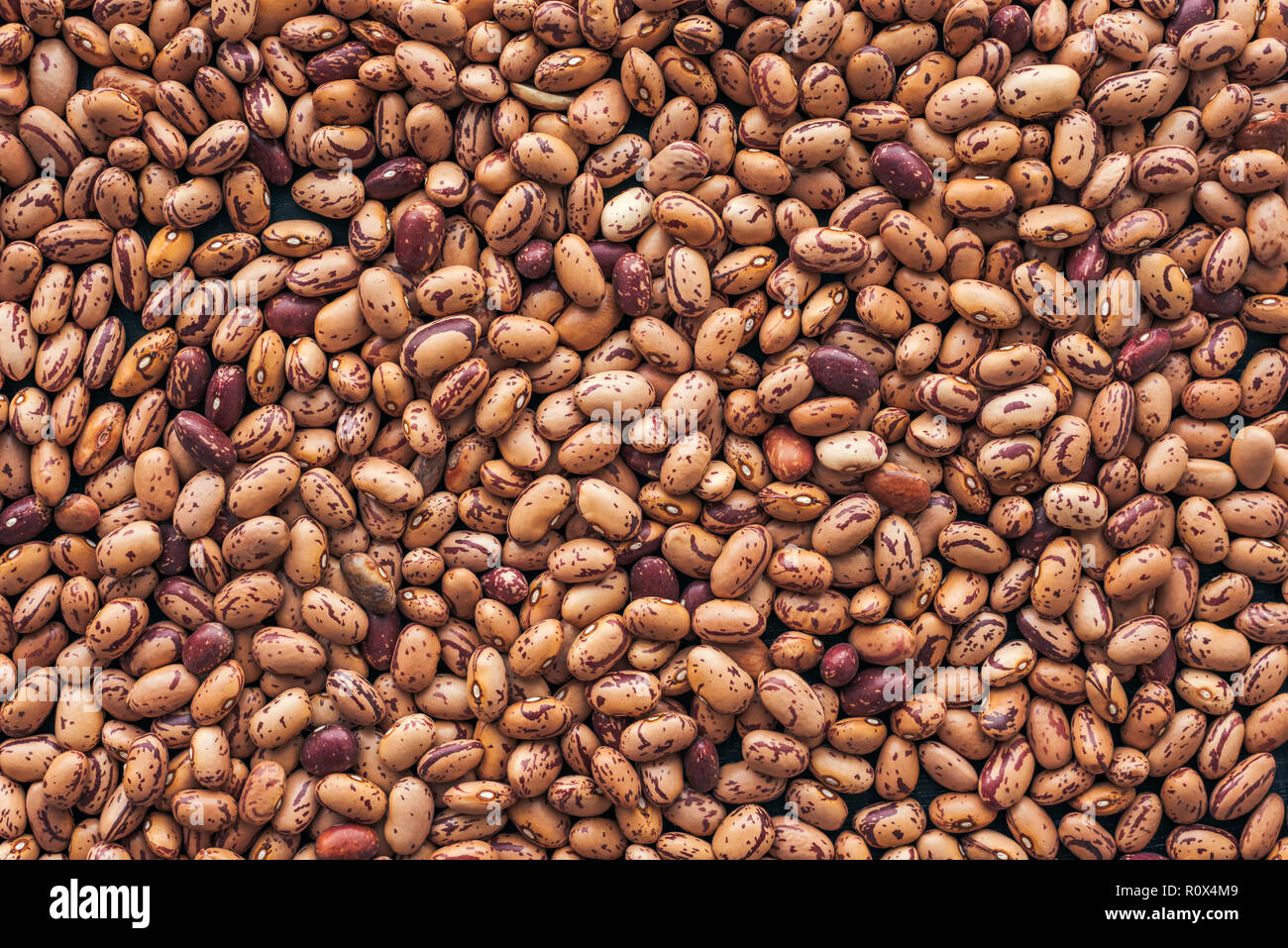 Pinto bean from above, top view of healthy legume beans as background ...