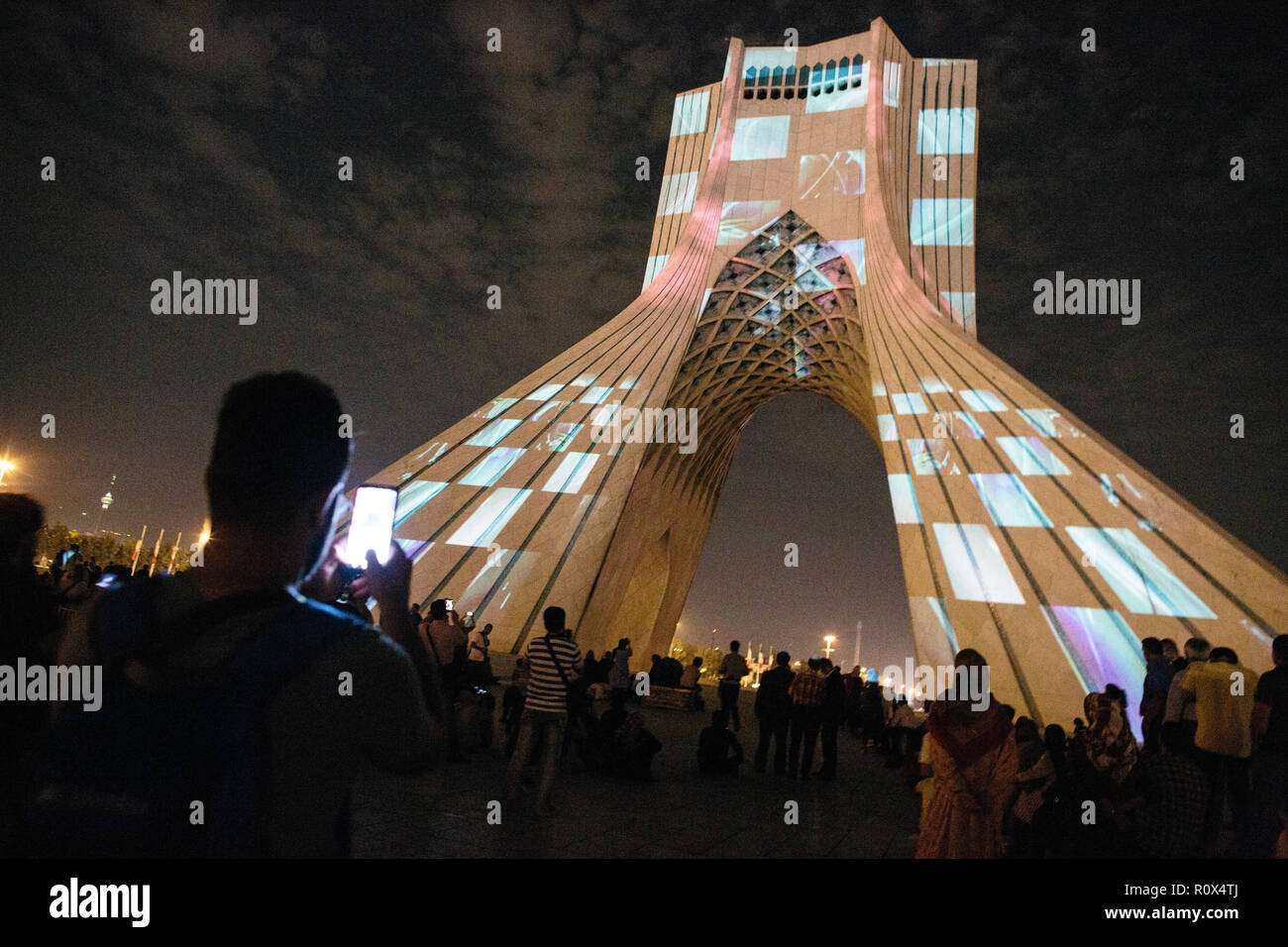 Iran, Tehran - July 19, 2018. The Azadi Tower in Tehran City is also ...