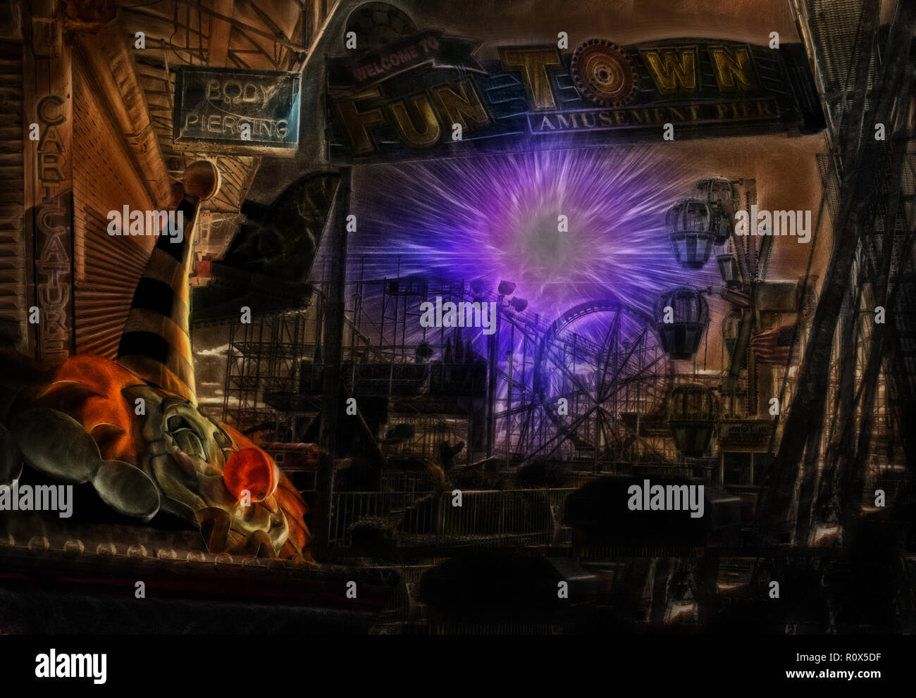 Carnival Abstract. Amusement park Stock Photo - Alamy