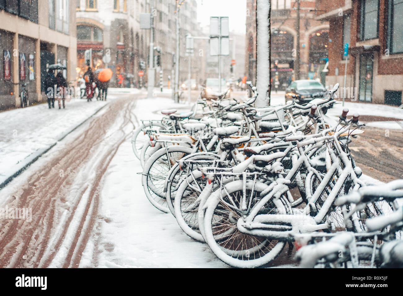First snow of the year Stock Photo - Alamy