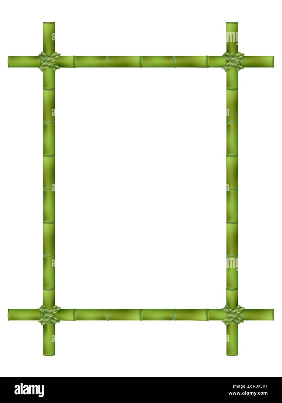 Wooden bamboo sticks frame Stock Vector Images - Alamy