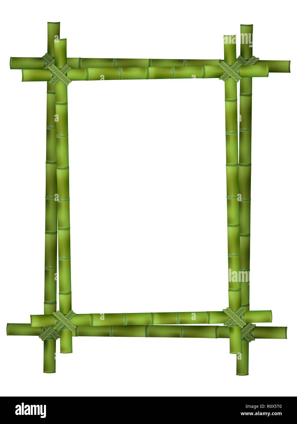 Wooden bamboo sticks frame Stock Vector Images - Alamy