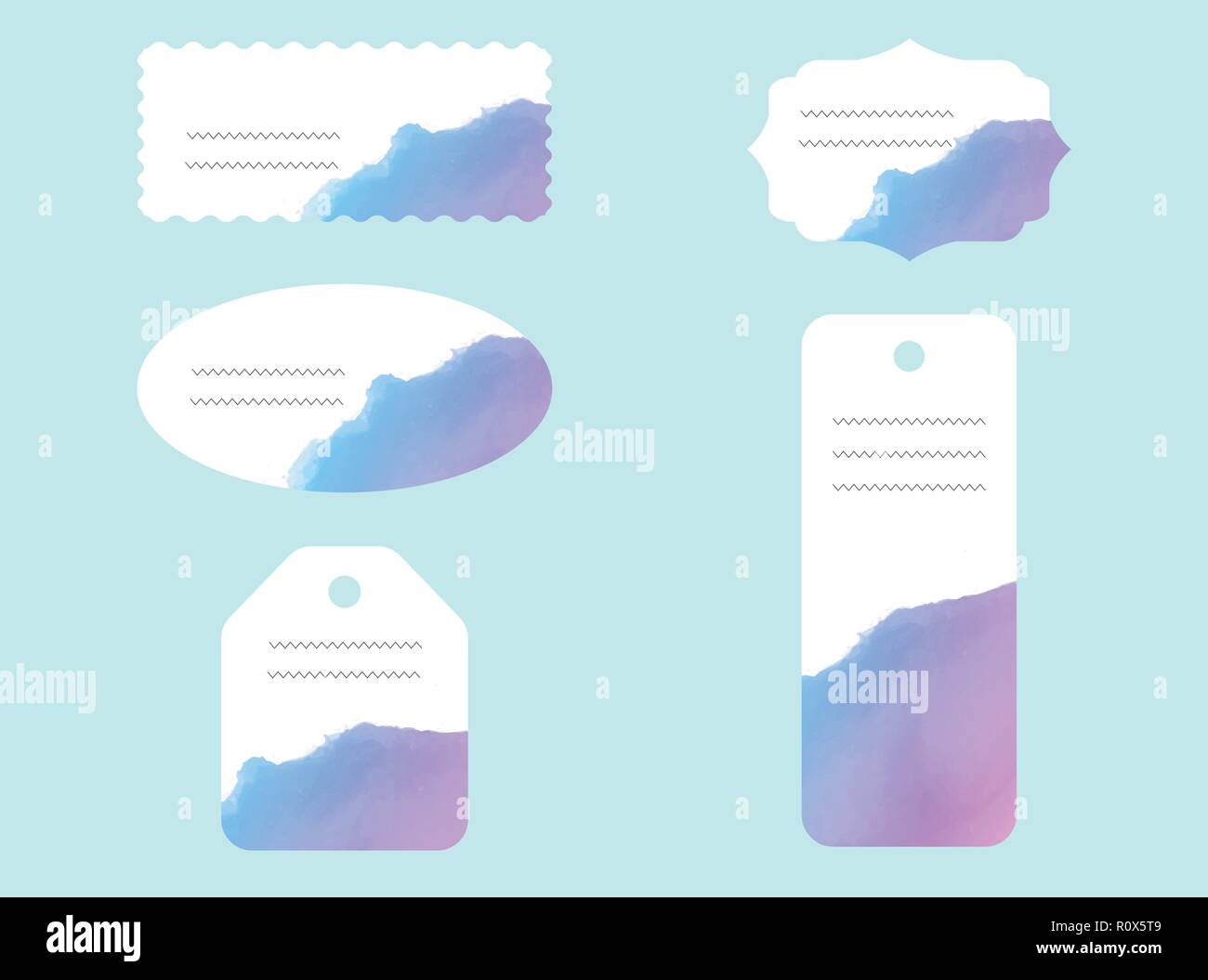 Label Tag Stitch Set colorful Vector Isolated, EPS 10 Stock Vector ...