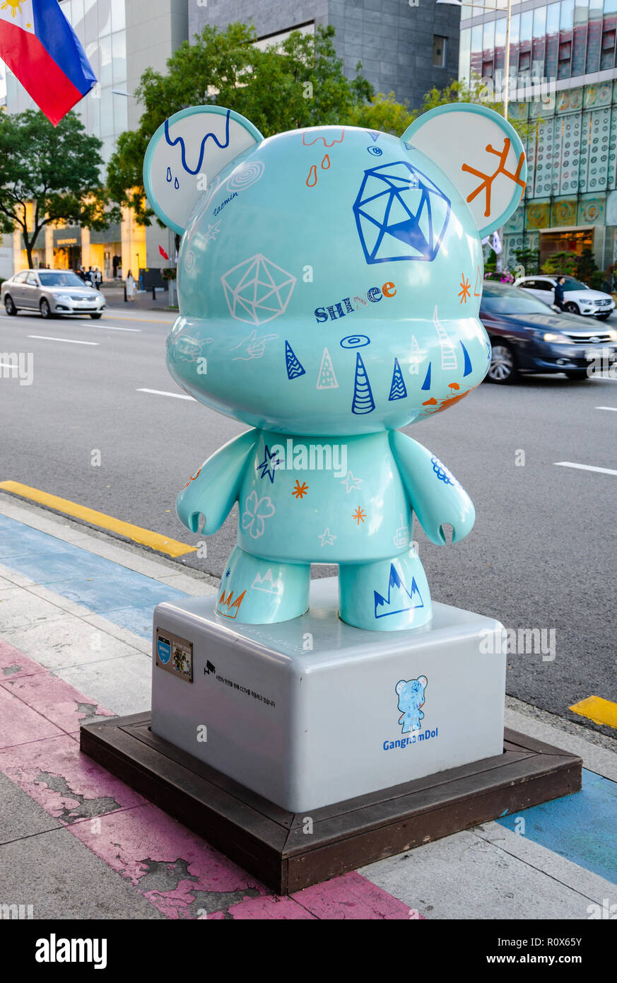 A GangnameDol on K*Star Road in Gangnam, Seoul, South Korea Stock Photo ...