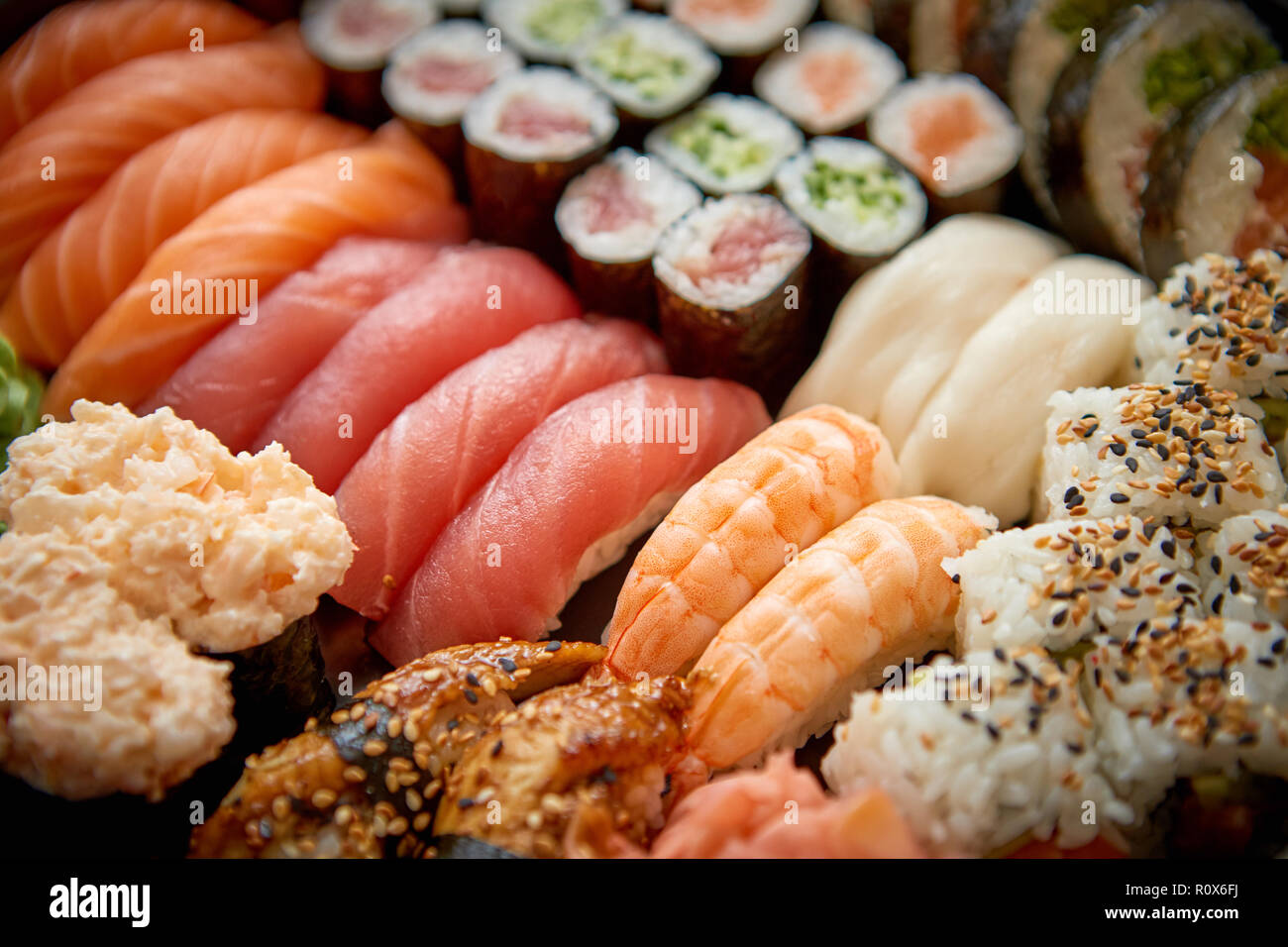 Various types of sushi hi-res stock photography and images - Alamy