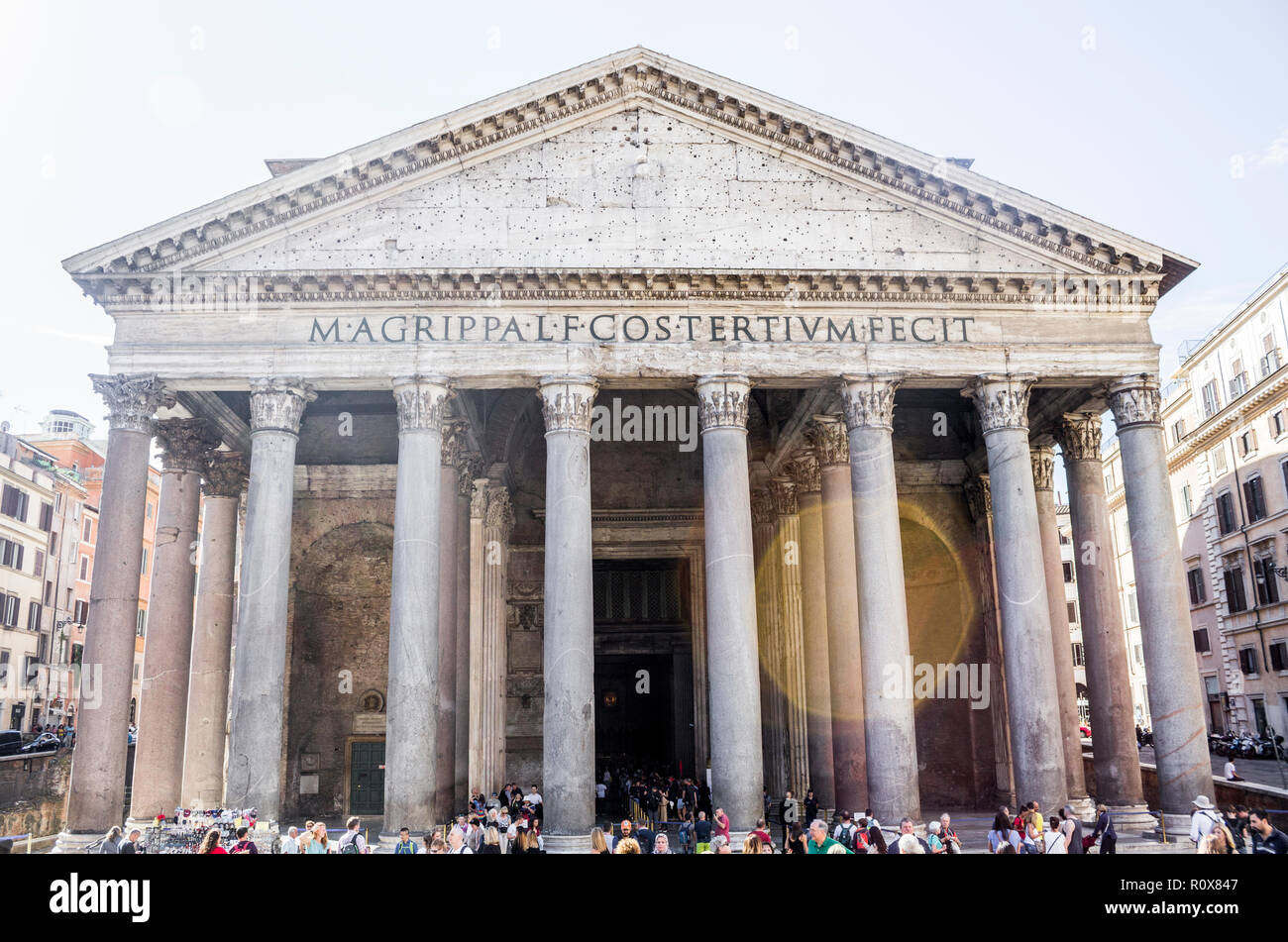 Pantheon rome facade portico hi-res stock photography and images - Alamy