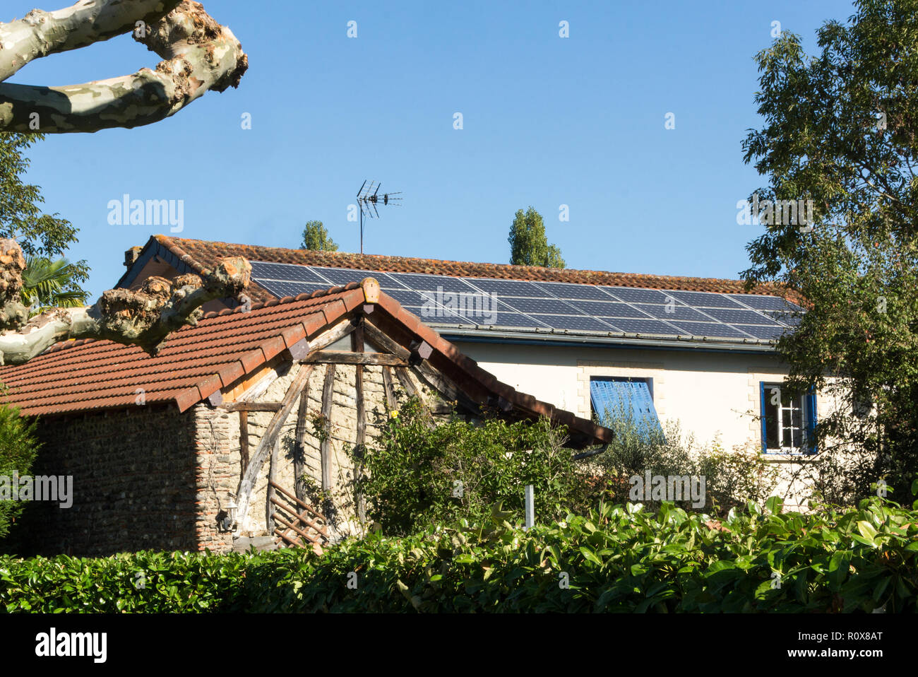 France.Dept Hautes-Pyrenees.The village of Labatut-Riviere in the north ...