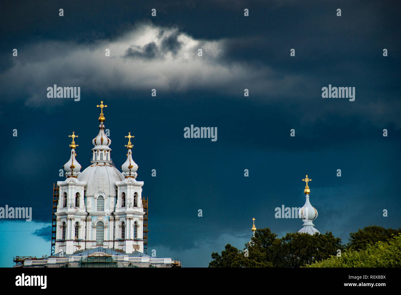 Smolny Cathedral, part of the architectural ensemble of the Smolny ...