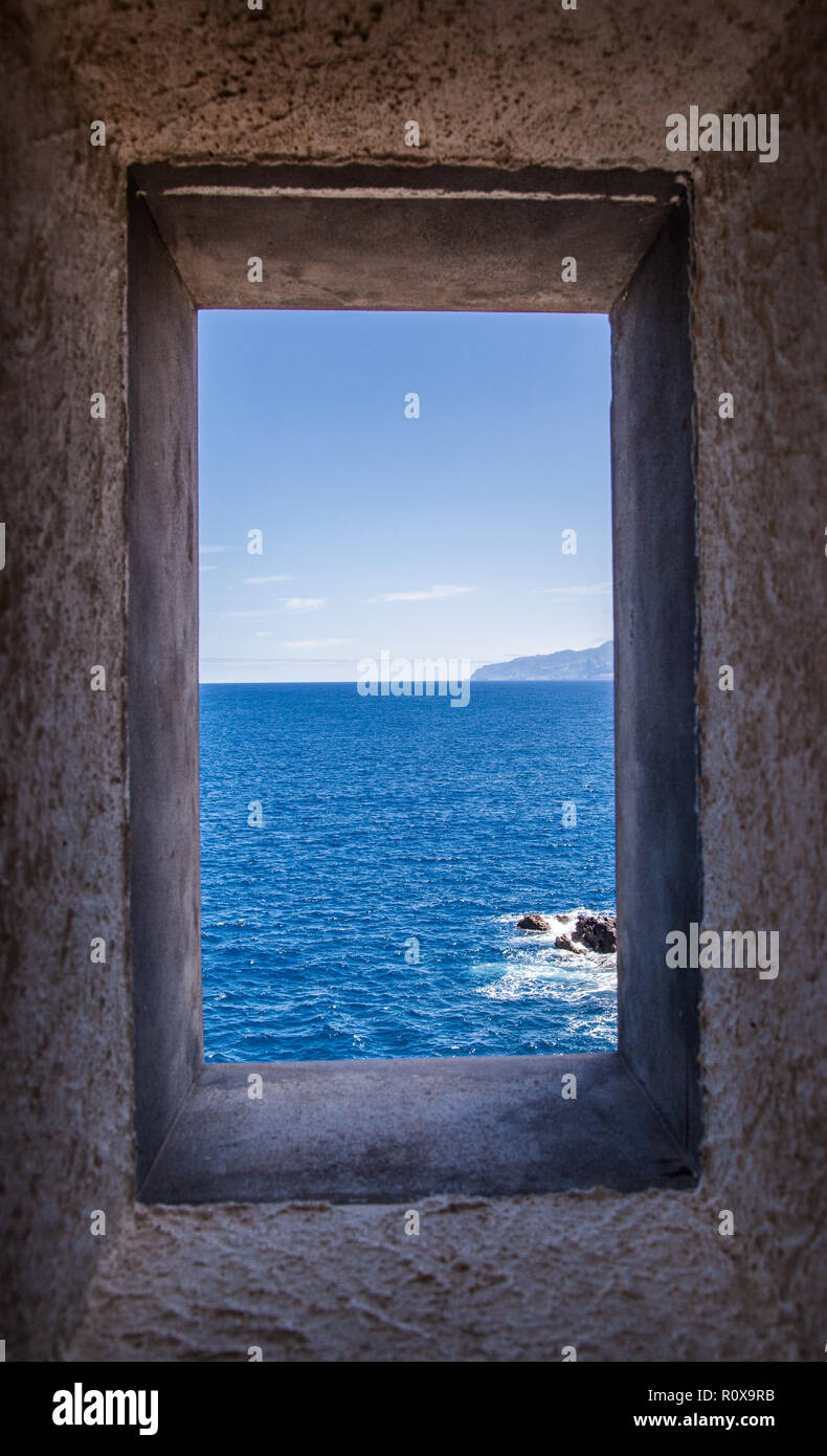 Sea view from window with people hi-res stock photography and images ...