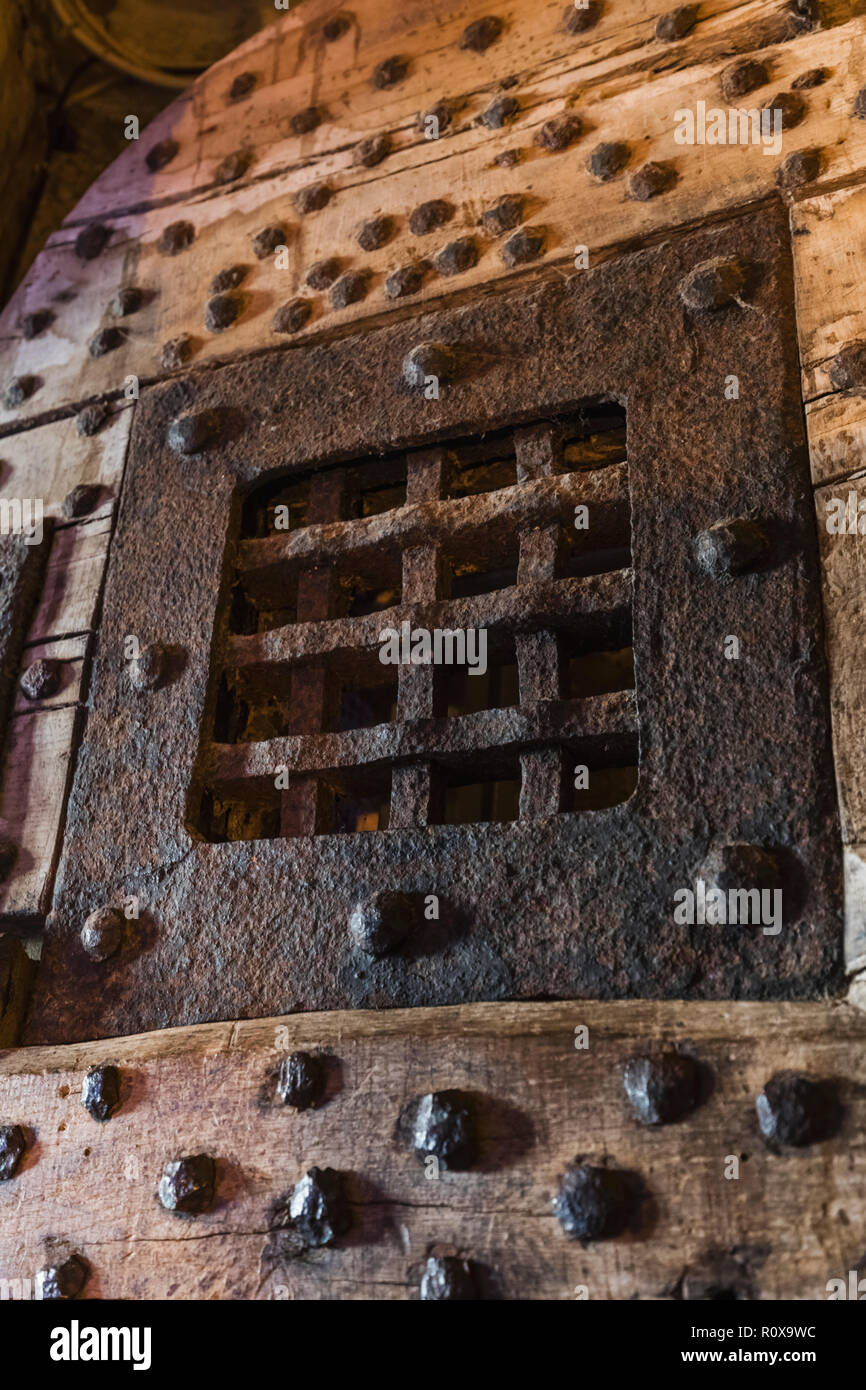 England, East Sussex, Rye, Rye Castle, Medieval Jail Window Stock Photo ...
