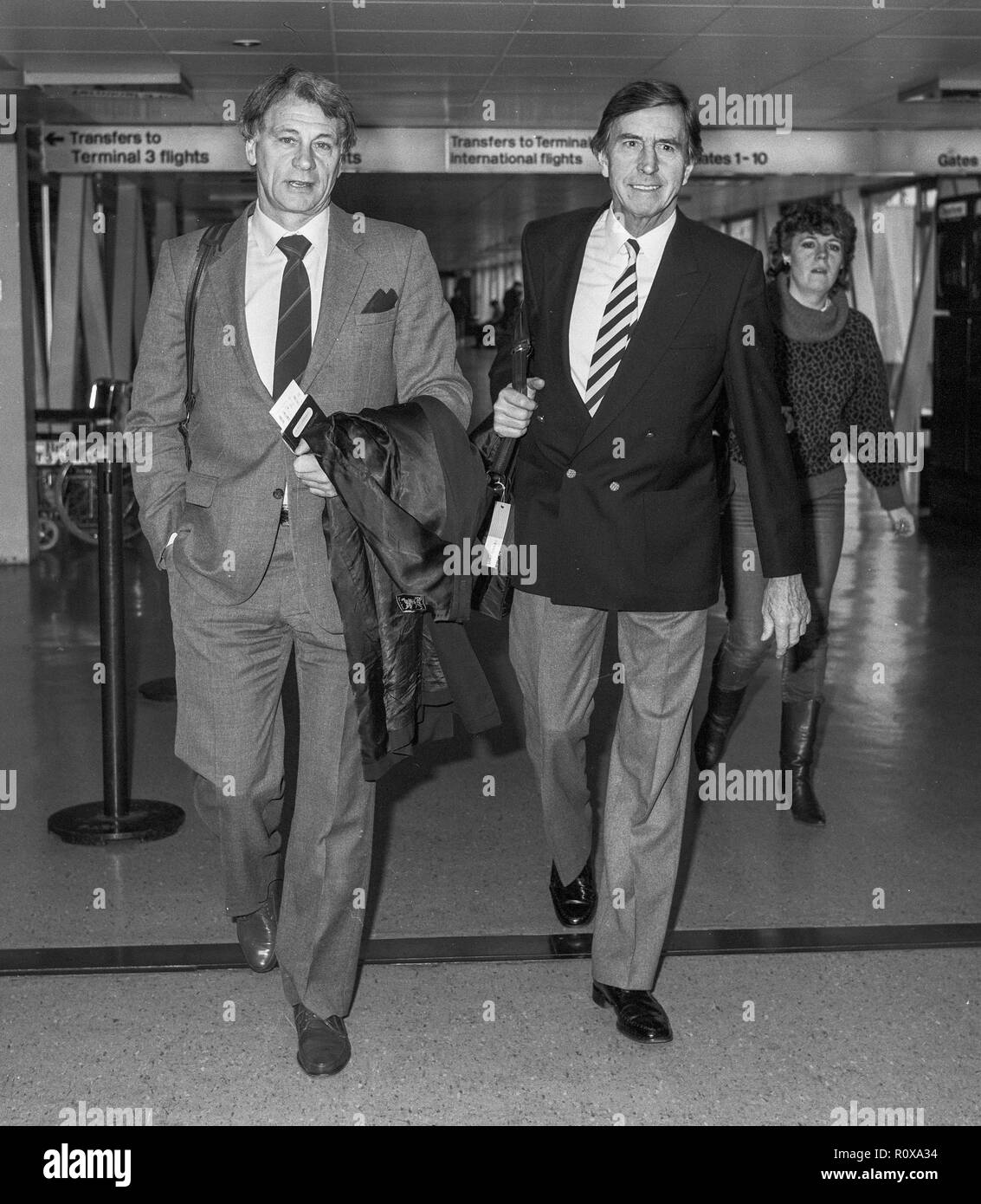 England football manager Bobby Robson and F.A. secretary Ted Croker ...