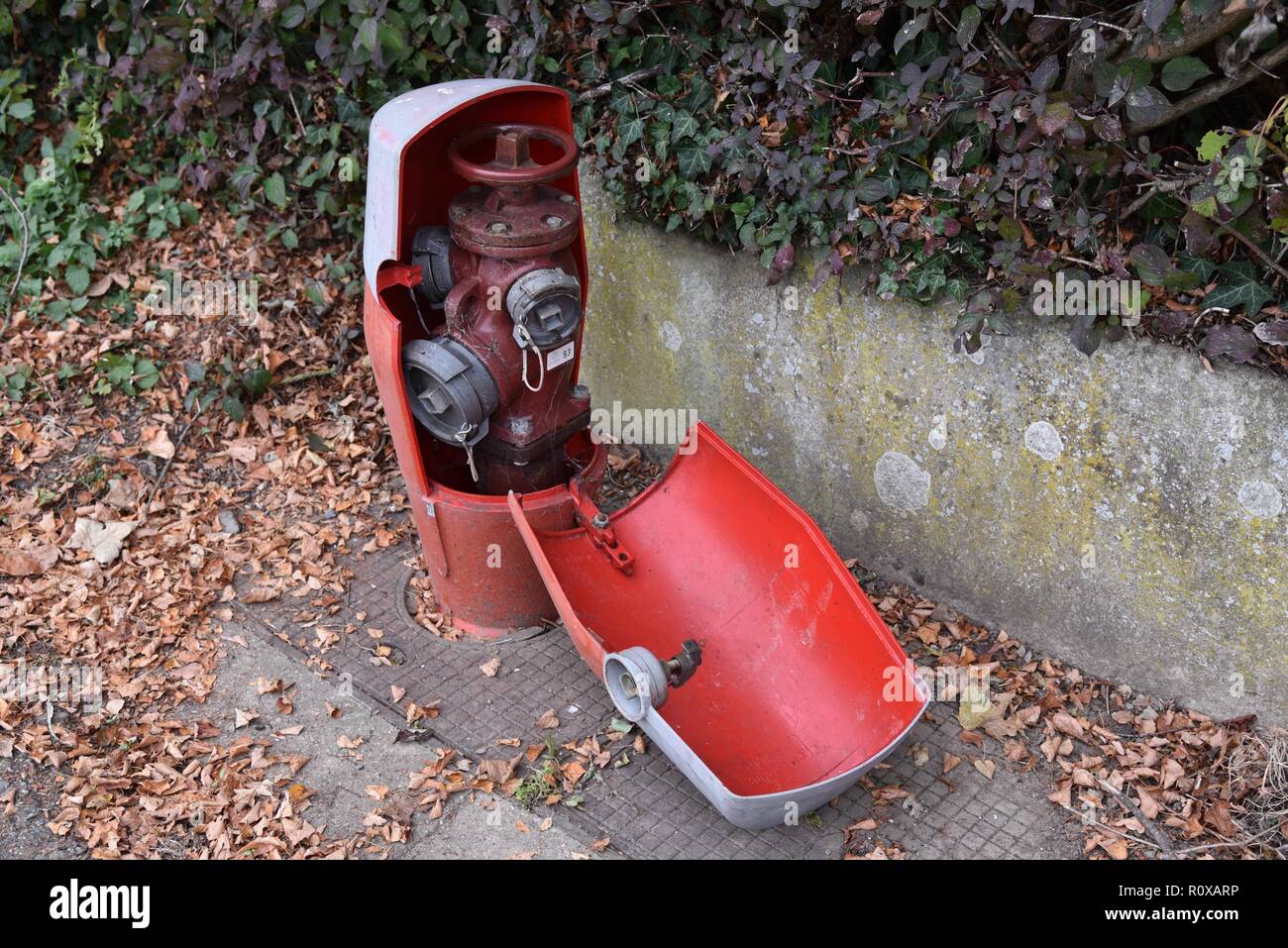 Fire hydrant: the inner workings of a French fire hydradrant Stock ...