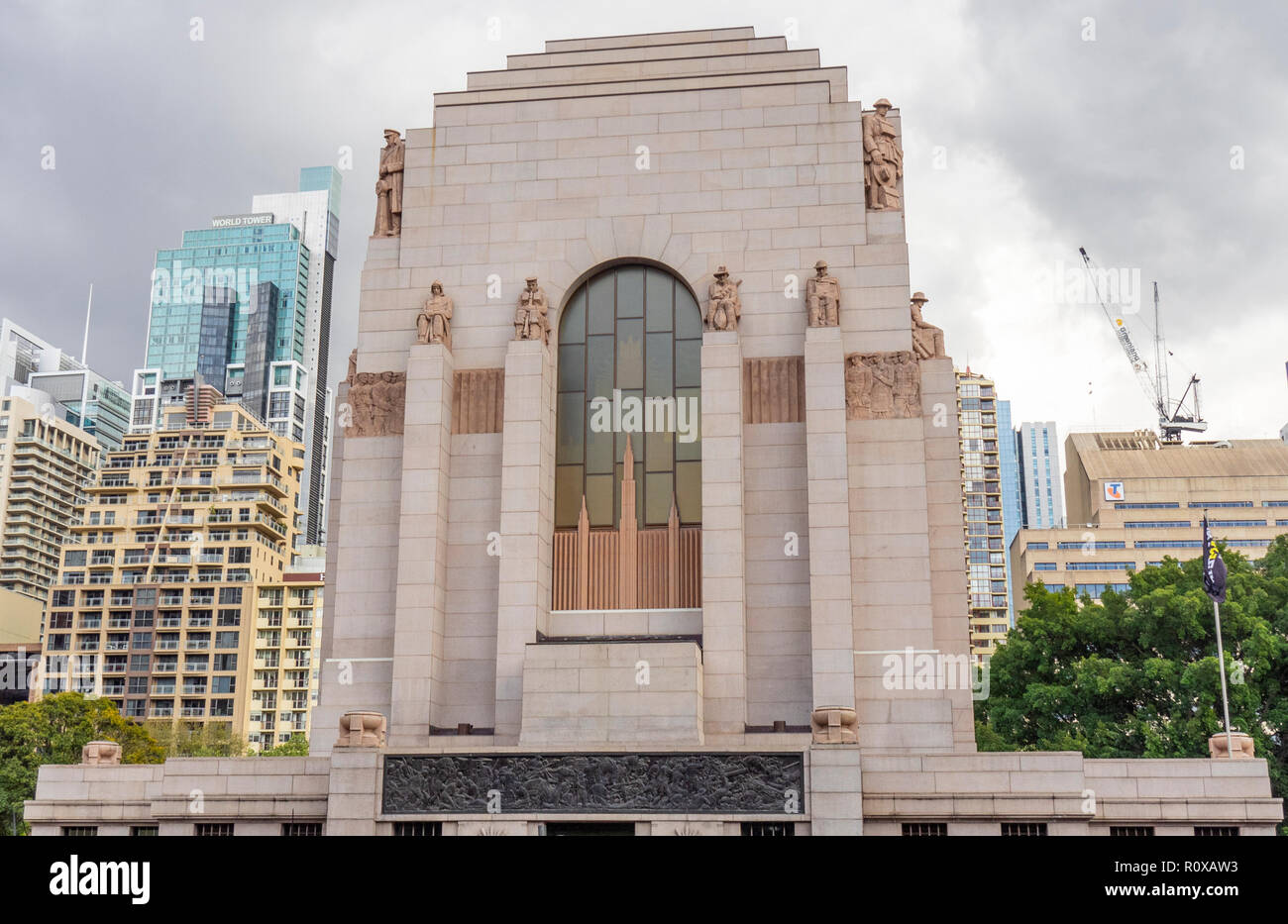 ANZAC War Memorial and museum in Art Deco style in Hyde Park Sydney NSW ...