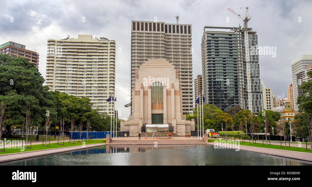 ANZAC War Memorial and museum in Art Deco style in Hyde Park Sydney NSW ...