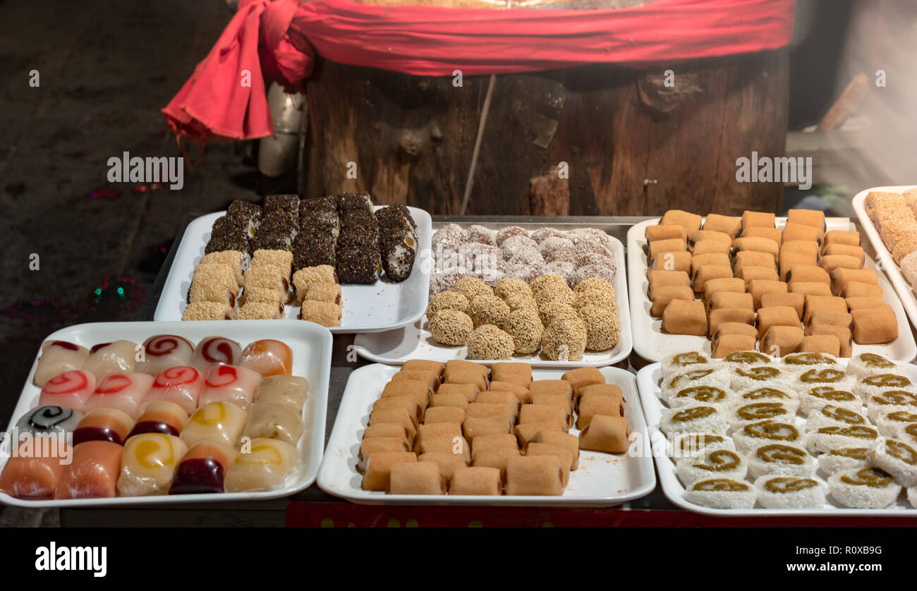 Traditional pastry stall in China Stock Photo - Alamy