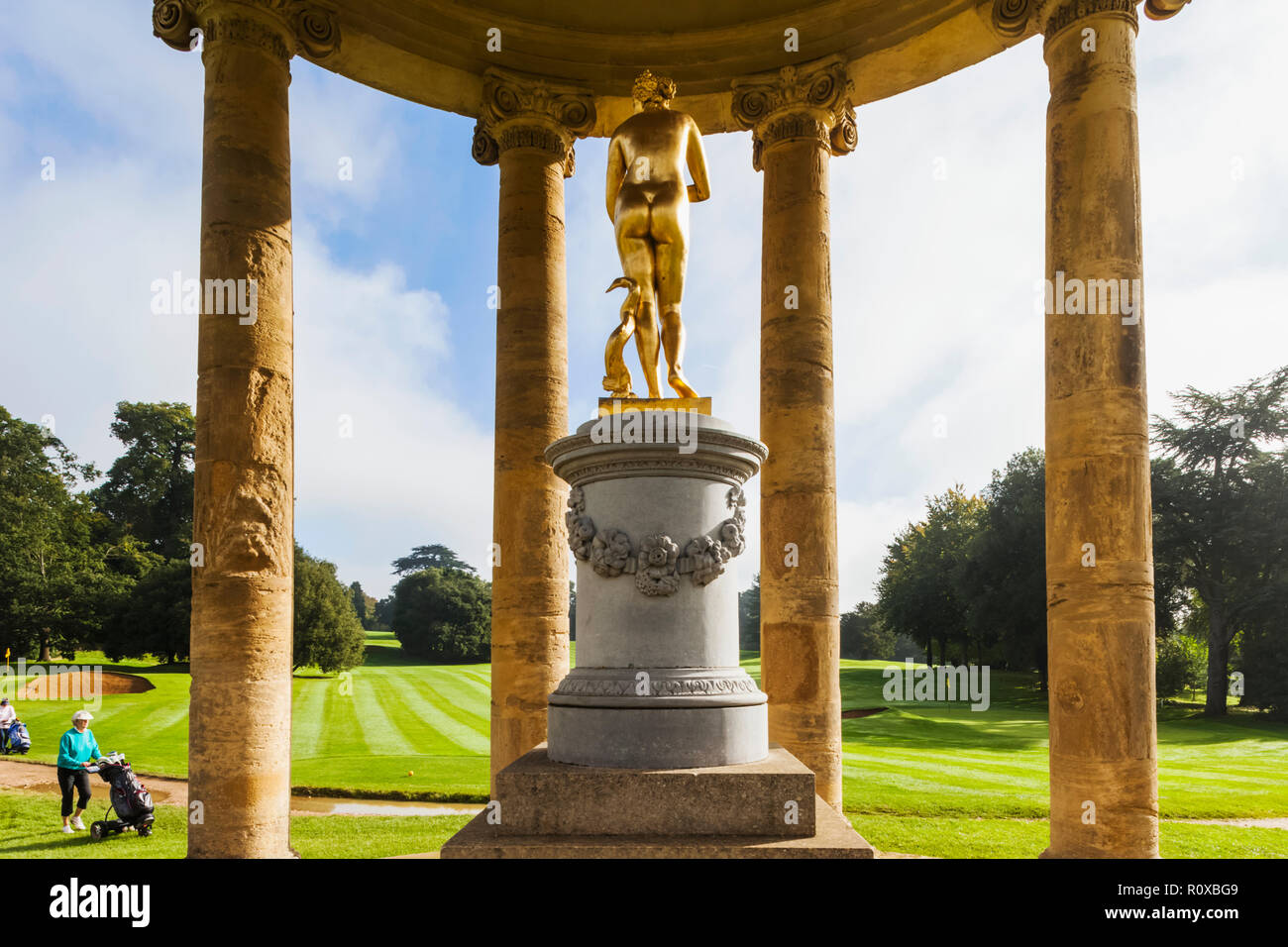 England, Buckinghamshire, Stowe, Stowe Landscape Gardens, The Rotunda ...