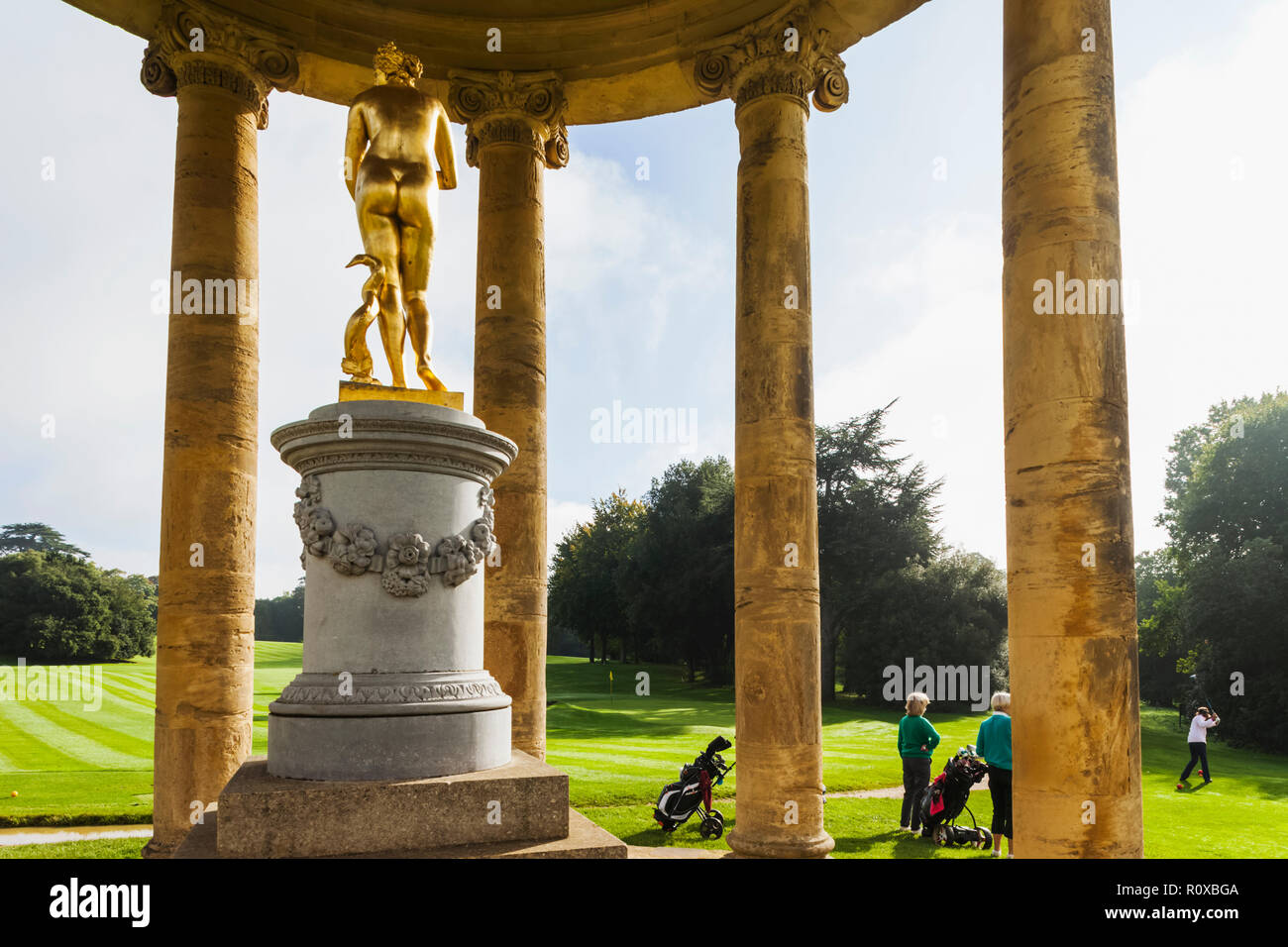 England, Buckinghamshire, Stowe, Stowe Landscape Gardens, The Rotunda ...