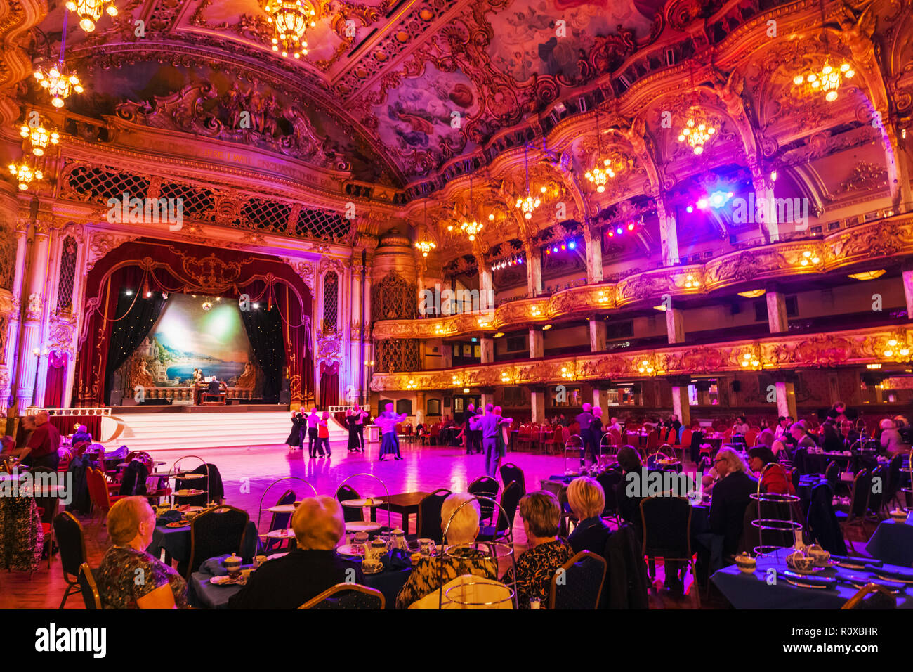 England, Lancanshire, Blackpool, The Blackpool Tower Ballroom Stock ...