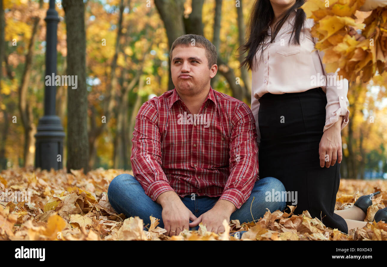 Man leaves woman unhappy hi-res stock photography and images - Alamy