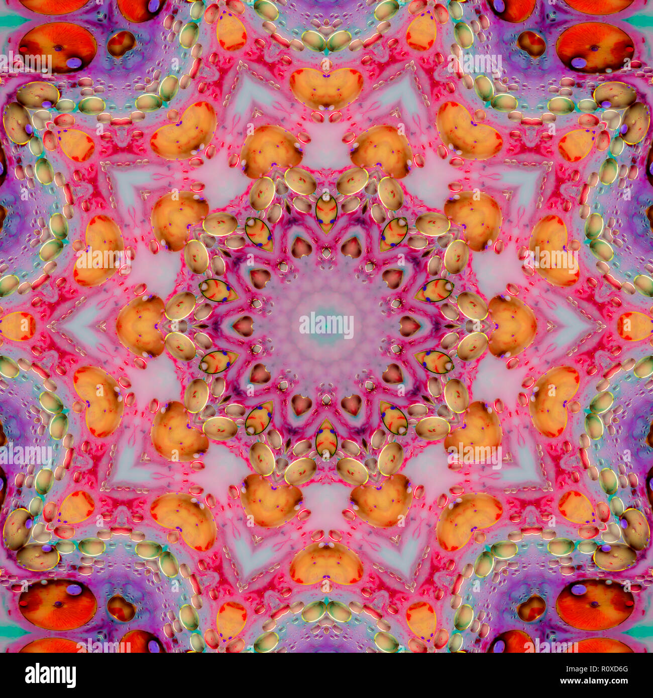 Symmetrical and repetitive colors background Stock Photo - Alamy