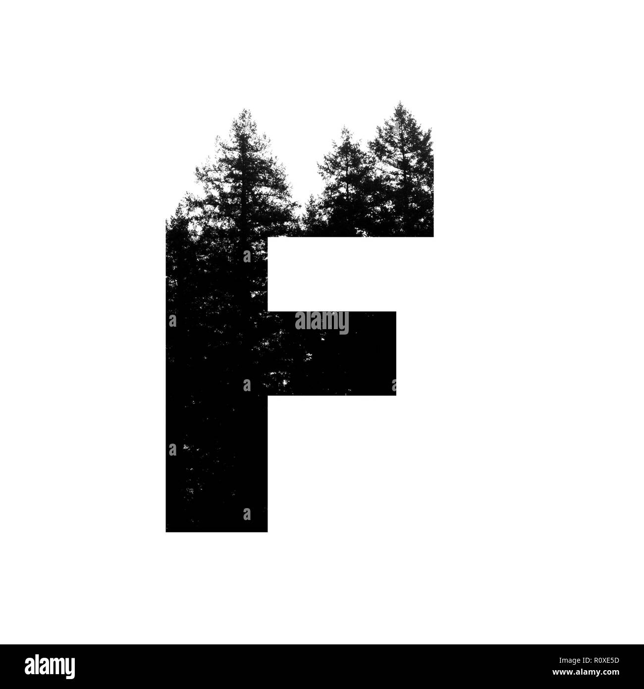 Letter F hipster wilderness font lettering. Outdoor adventure Stock ...