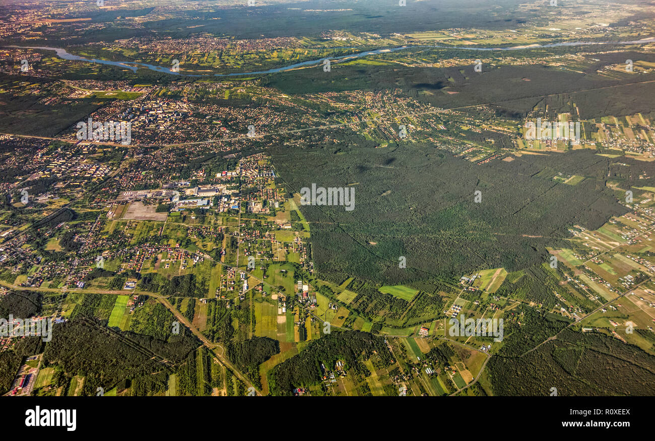 Aerial view from the plane on the ground Stock Photo - Alamy