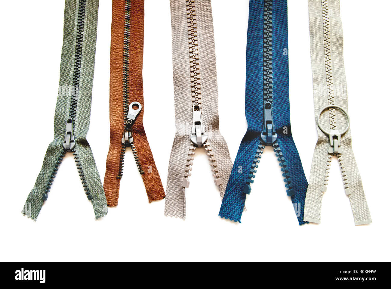 zipper isolated on a white background Stock Photo - Alamy