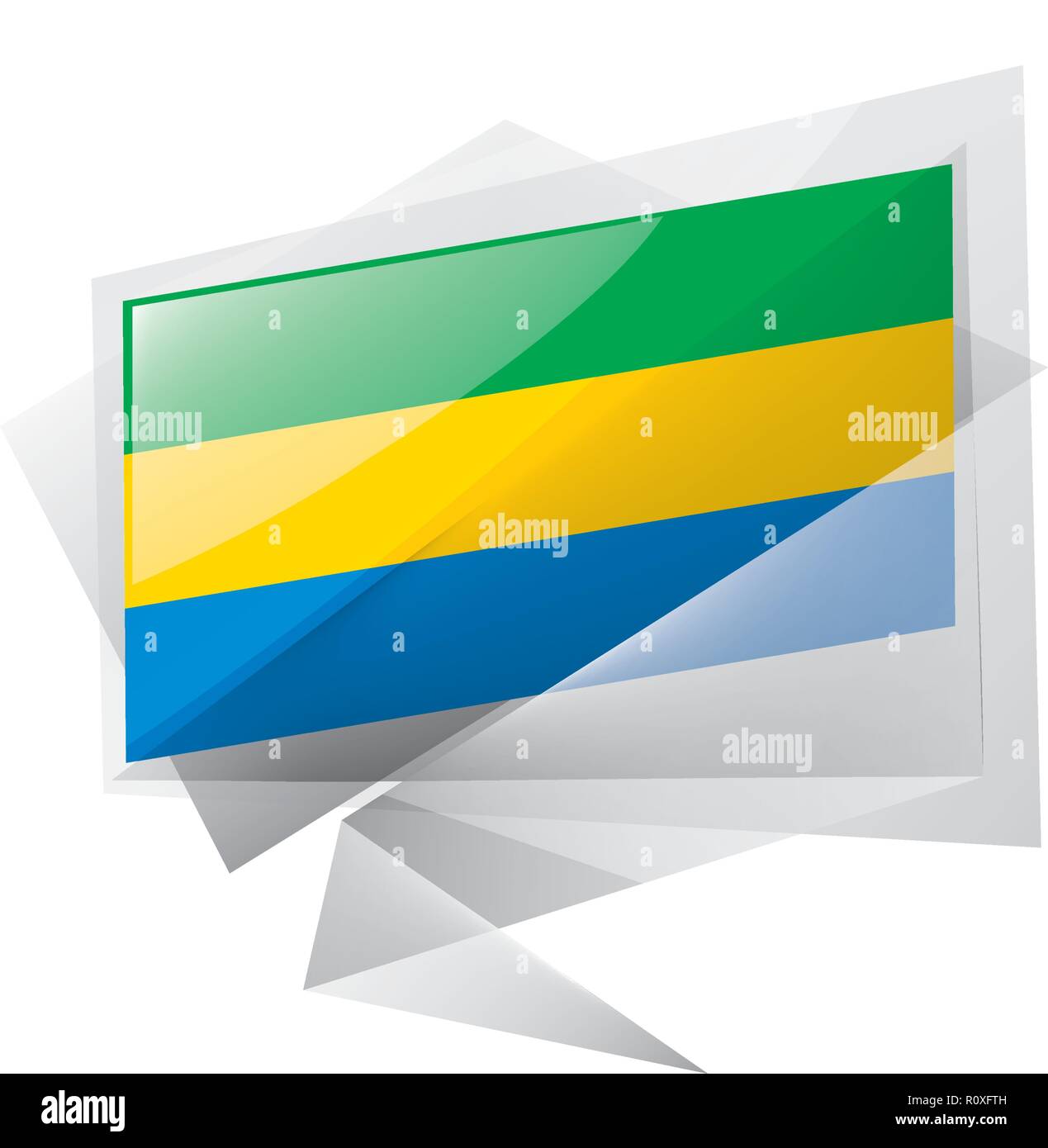 Gabon flag, vector illustration on a white background Stock Vector ...