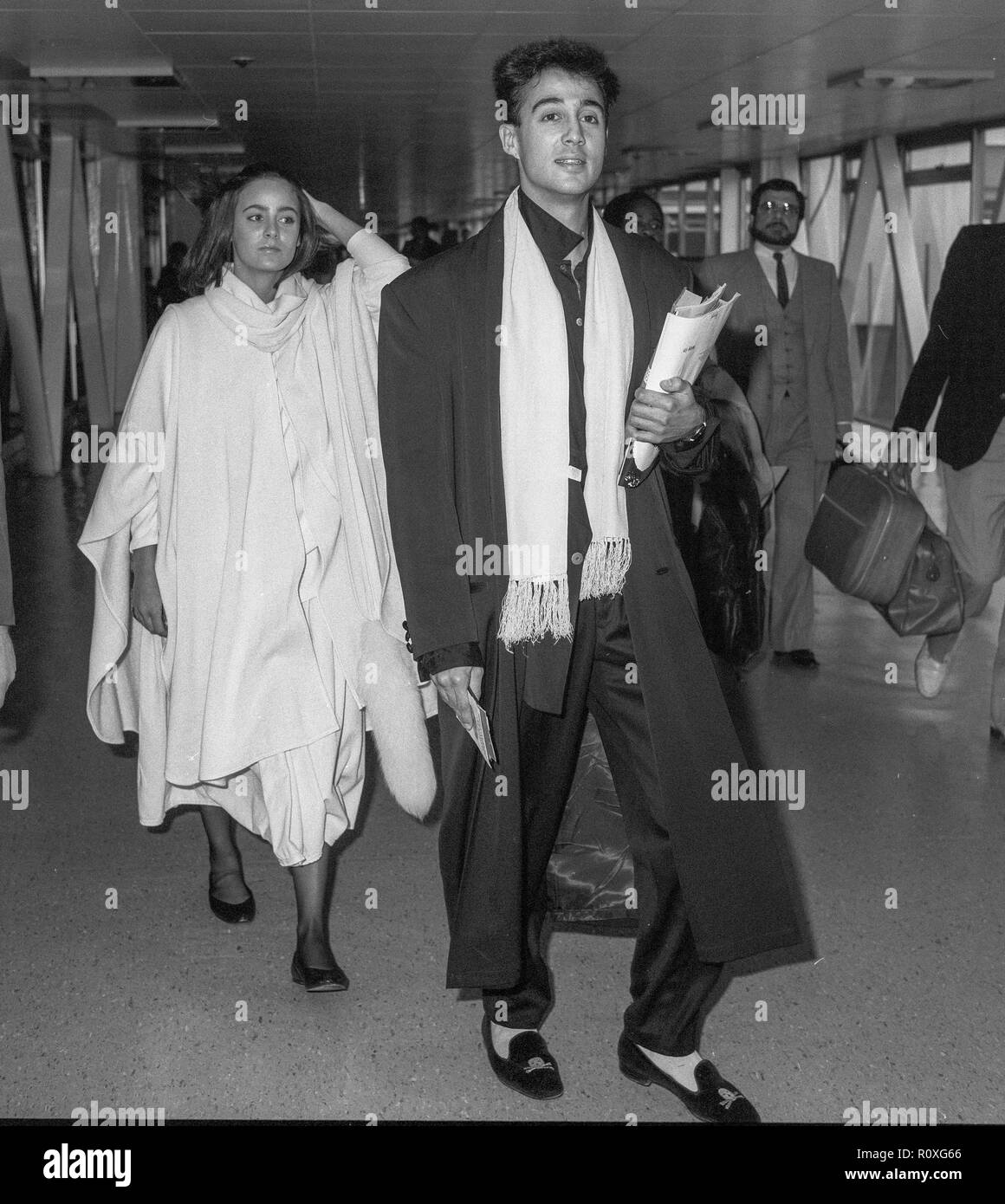 Former Wham singer Andrew Ridgeley and girlfriend Donya Fiorentino ...