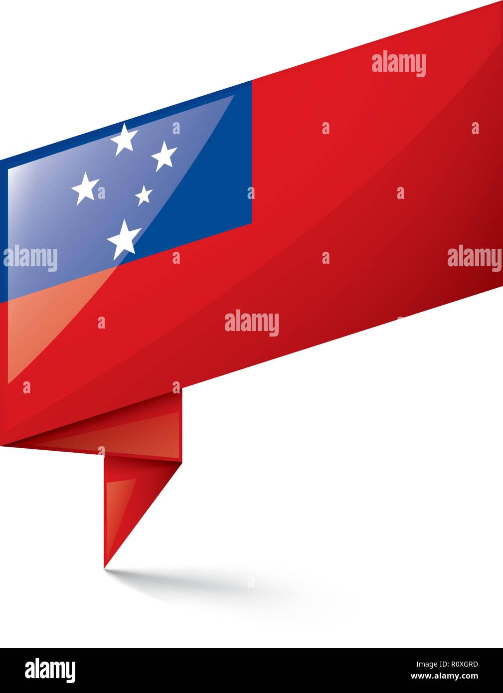 Samoa flag, vector illustration on a white background Stock Vector ...