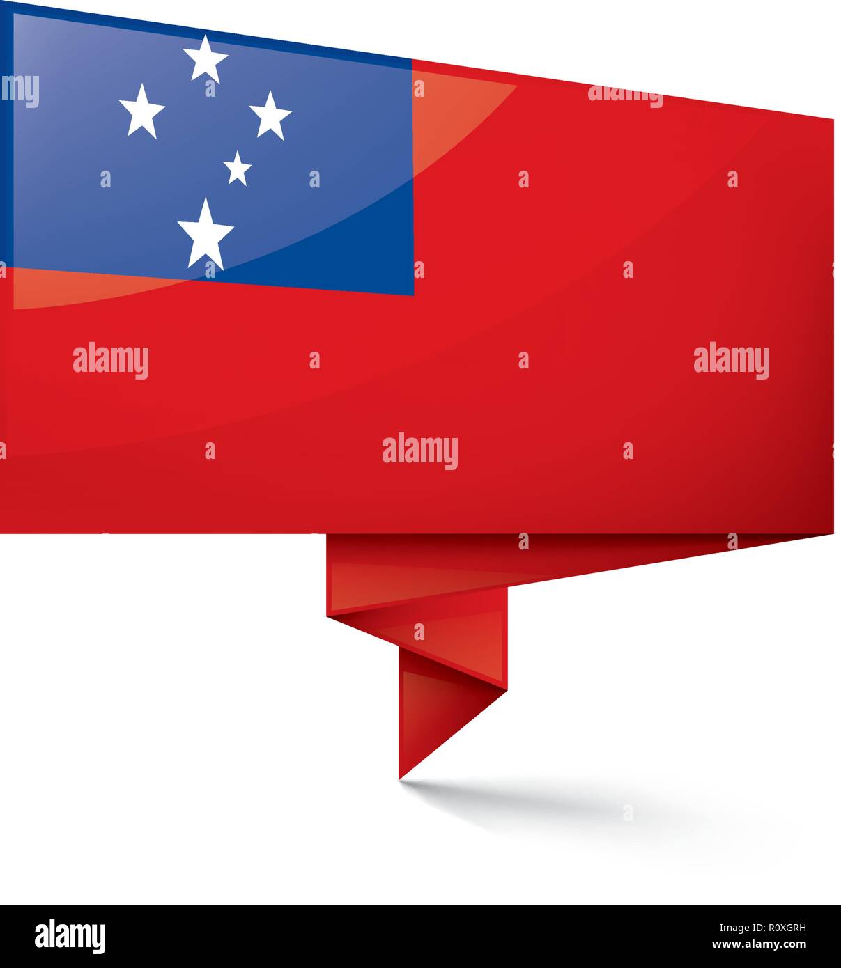 Samoa flag, vector illustration on a white background Stock Vector ...