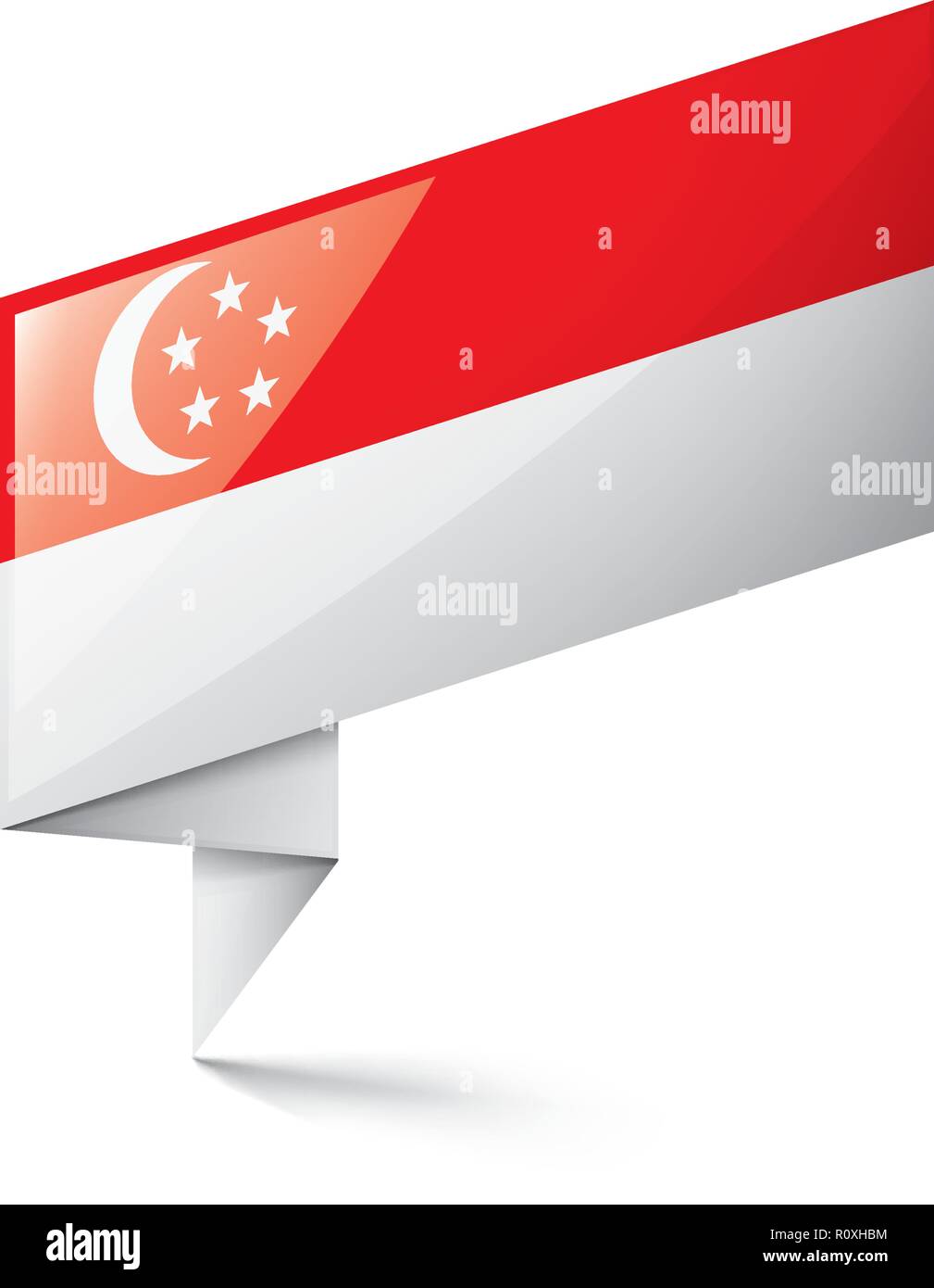 Singapore flag, vector illustration on a white background Stock Vector ...