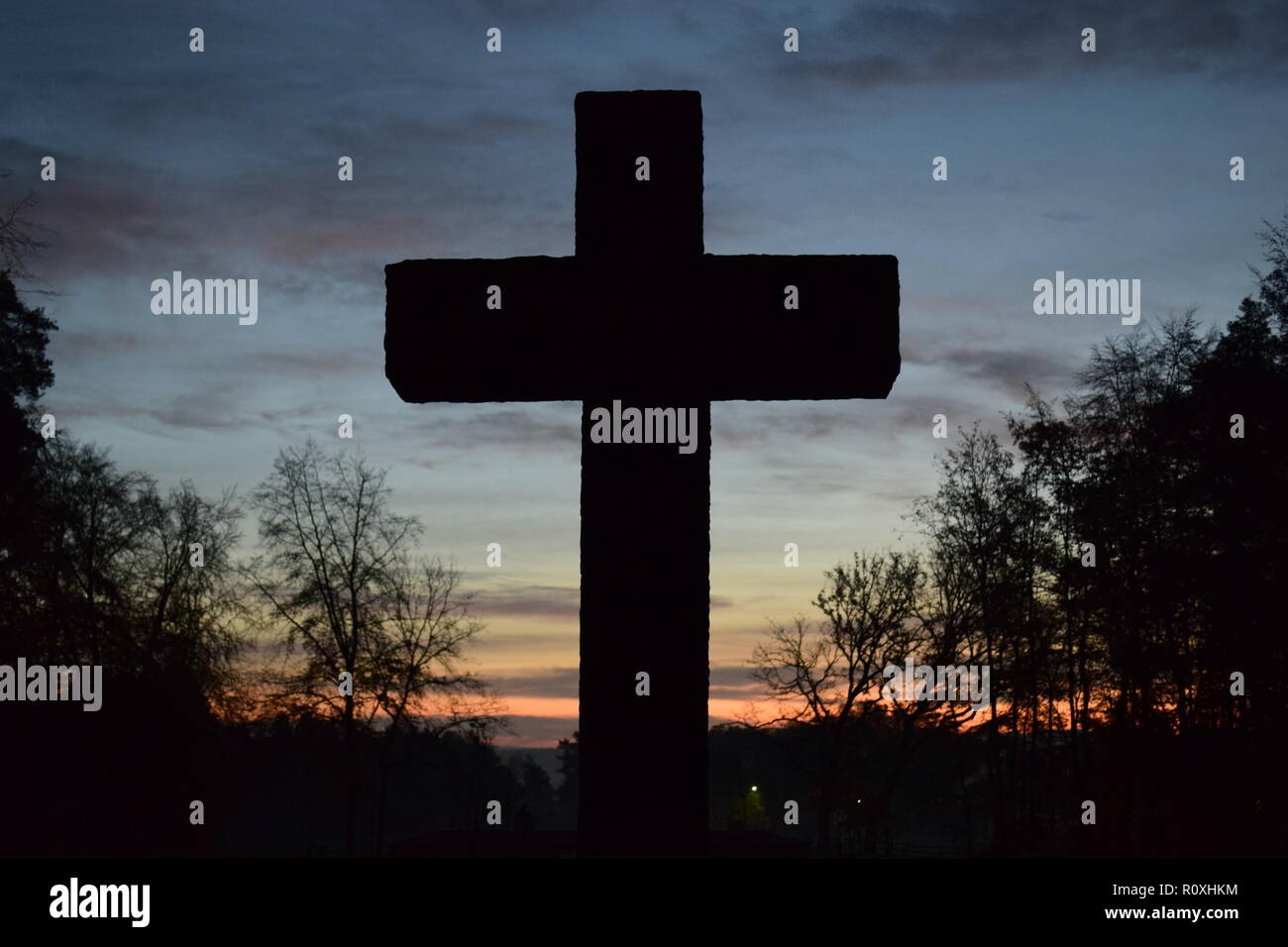 Cross rising into the sky hi-res stock photography and images - Alamy
