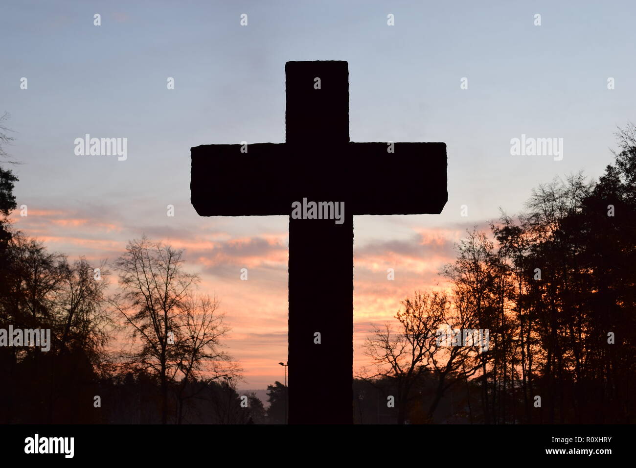 Cross rising into the sky hi-res stock photography and images - Alamy