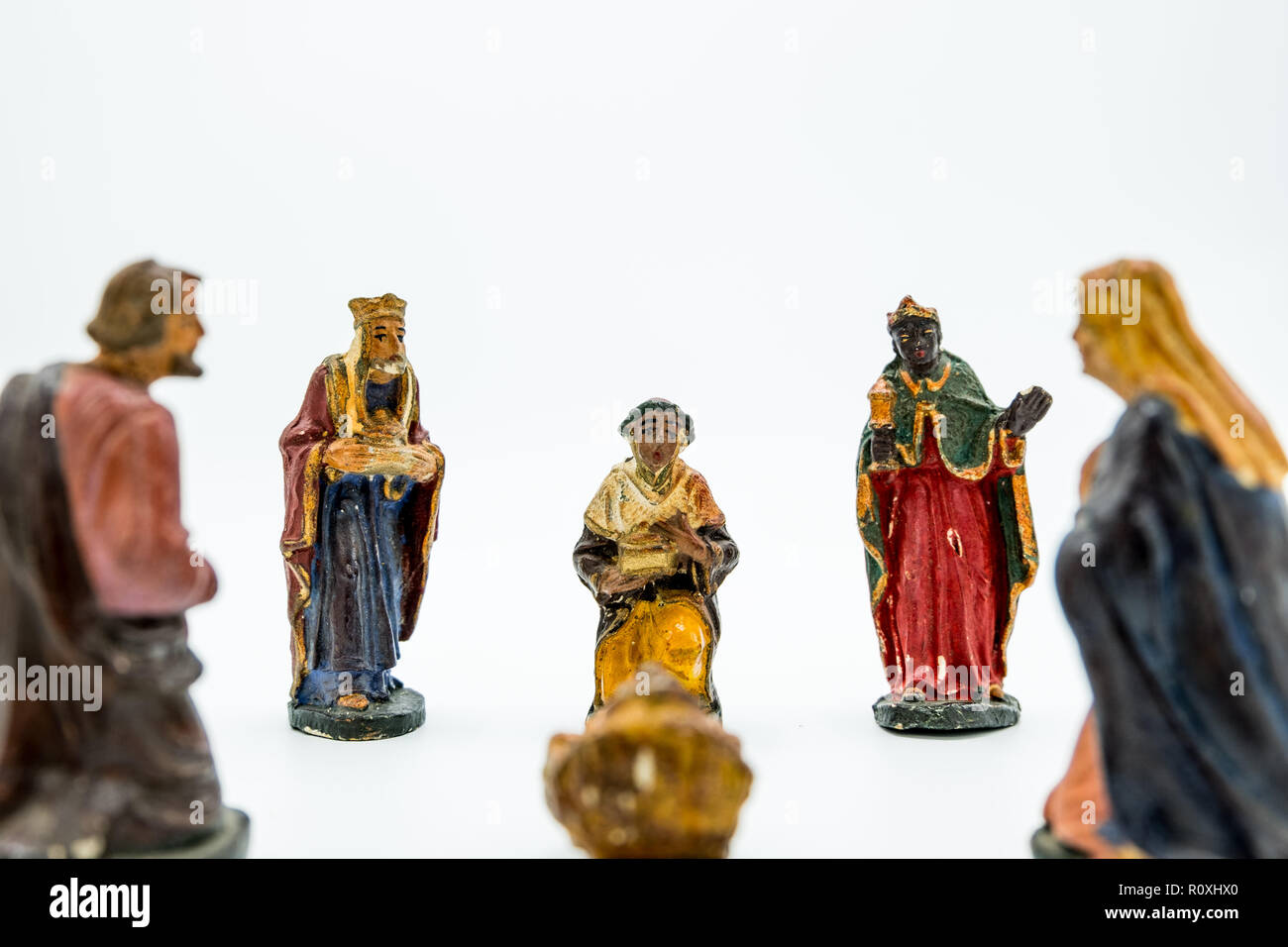Christian nativity scene figure isolated on white background ...