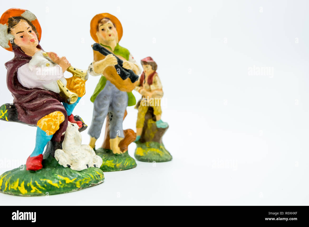 Christian nativity scene figure isolated on white background ...