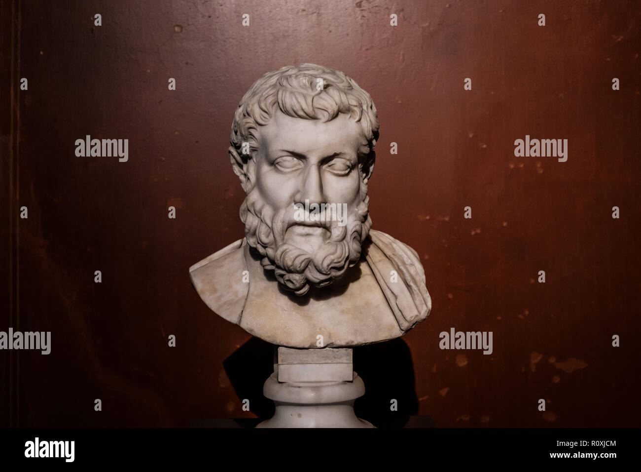 Berlin, Germany - november 2018: Portrait of old philosopher inside the ...