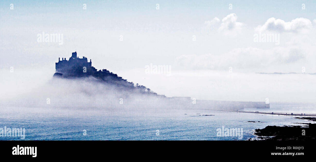 St Michael's Mount in the mist Stock Photo - Alamy