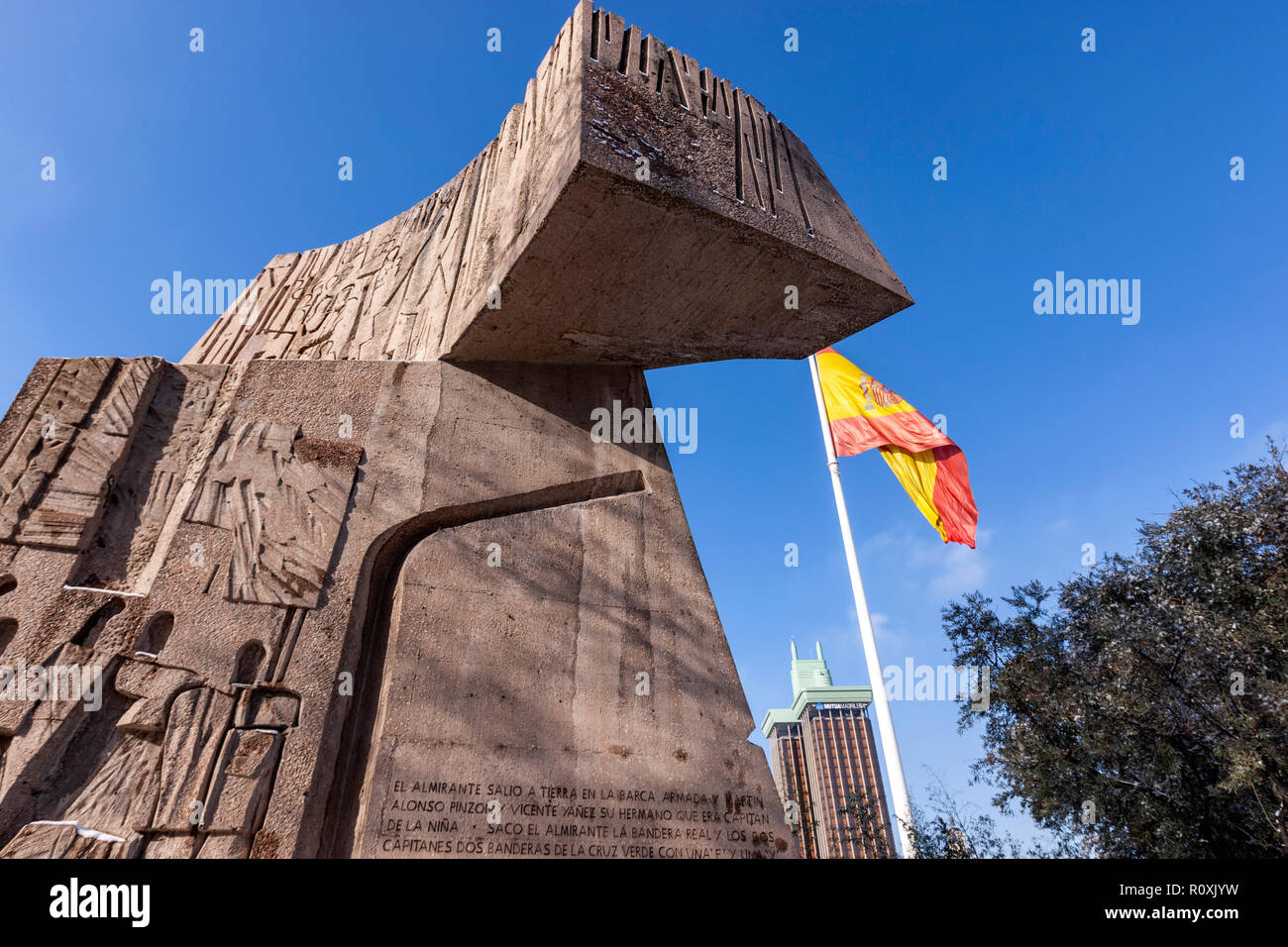 Plaza de Colón, Jardines del Descubrimiento, Madrid, Spain Stock Photo ...