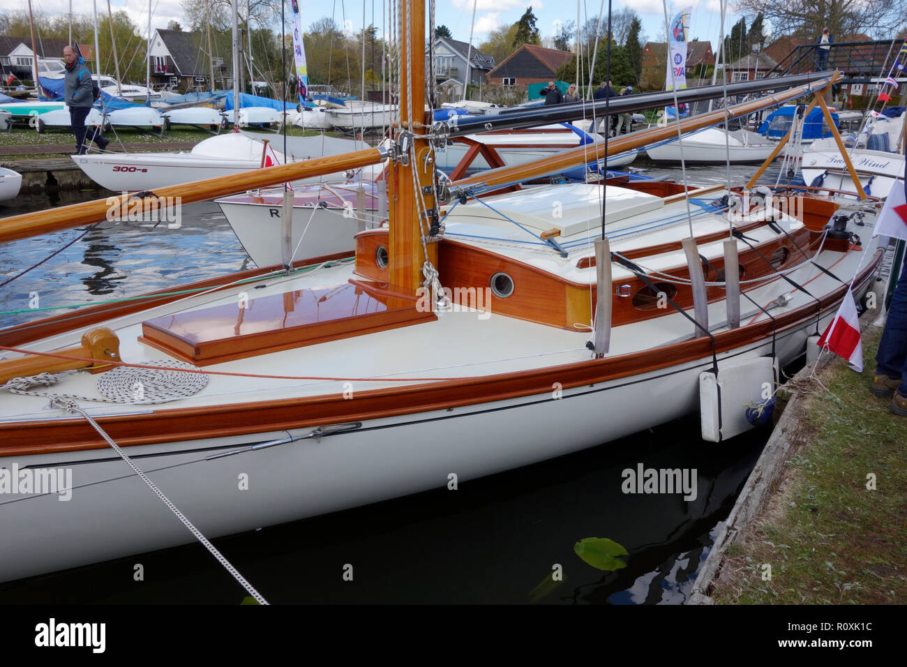 New build broads sailing yacht on display at the Horning Boat Show ...
