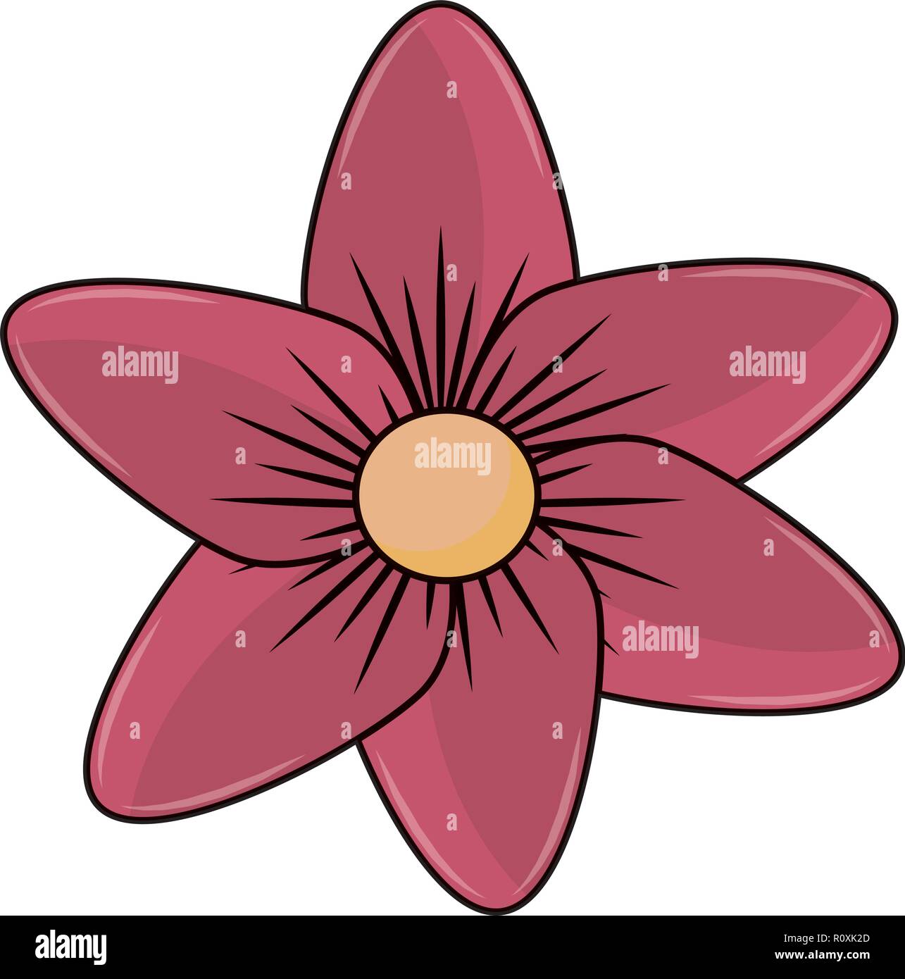 Beautiful flower symbol cartoon Stock Vector Image & Art - Alamy