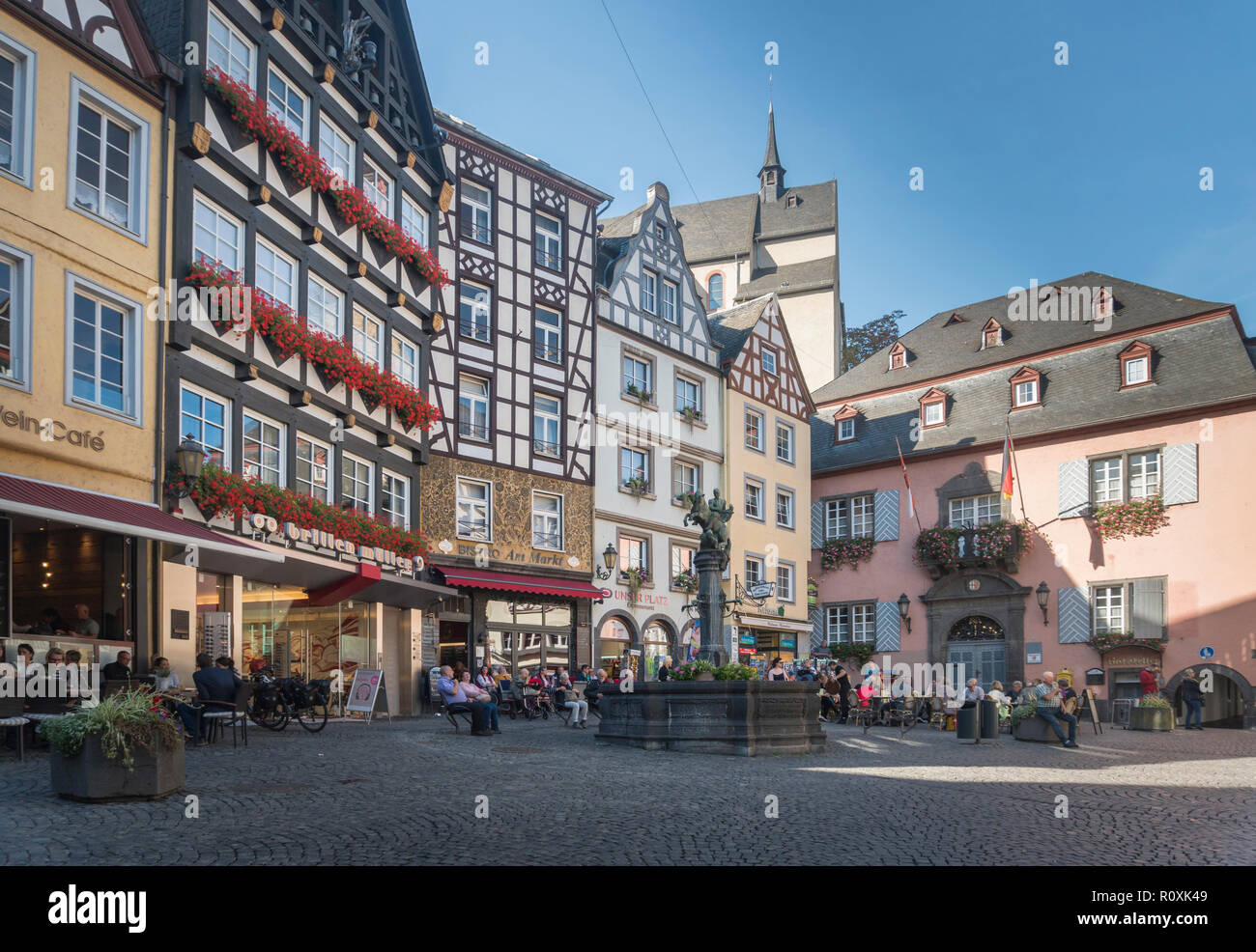 Market square in the city of Cochem, Germany Stock Photo - Alamy
