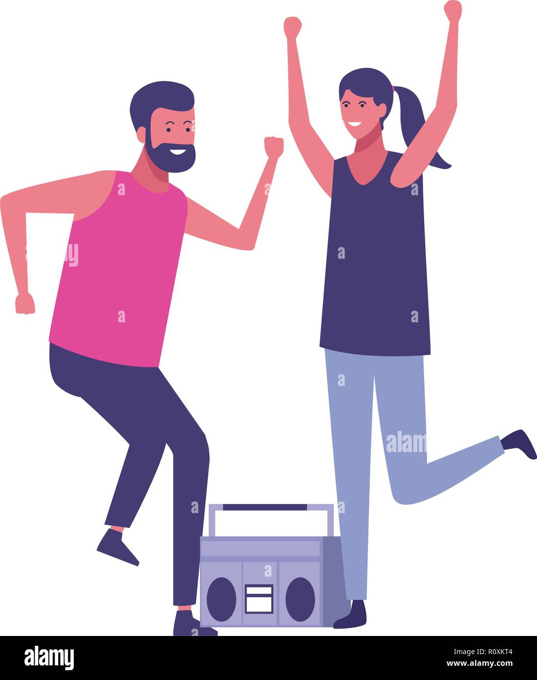 Friends having fun cartoons Stock Vector Image & Art - Alamy