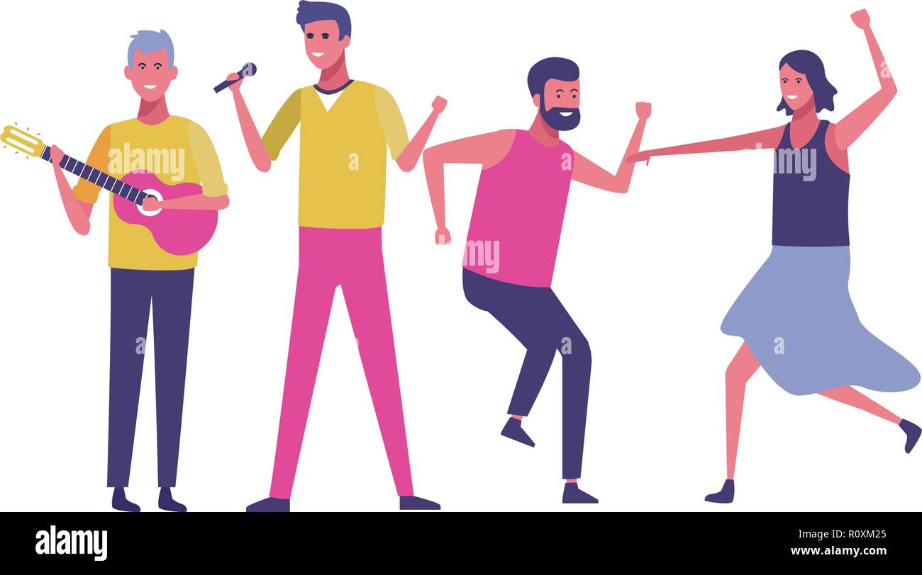 Friends having fun cartoons Stock Vector Image & Art - Alamy