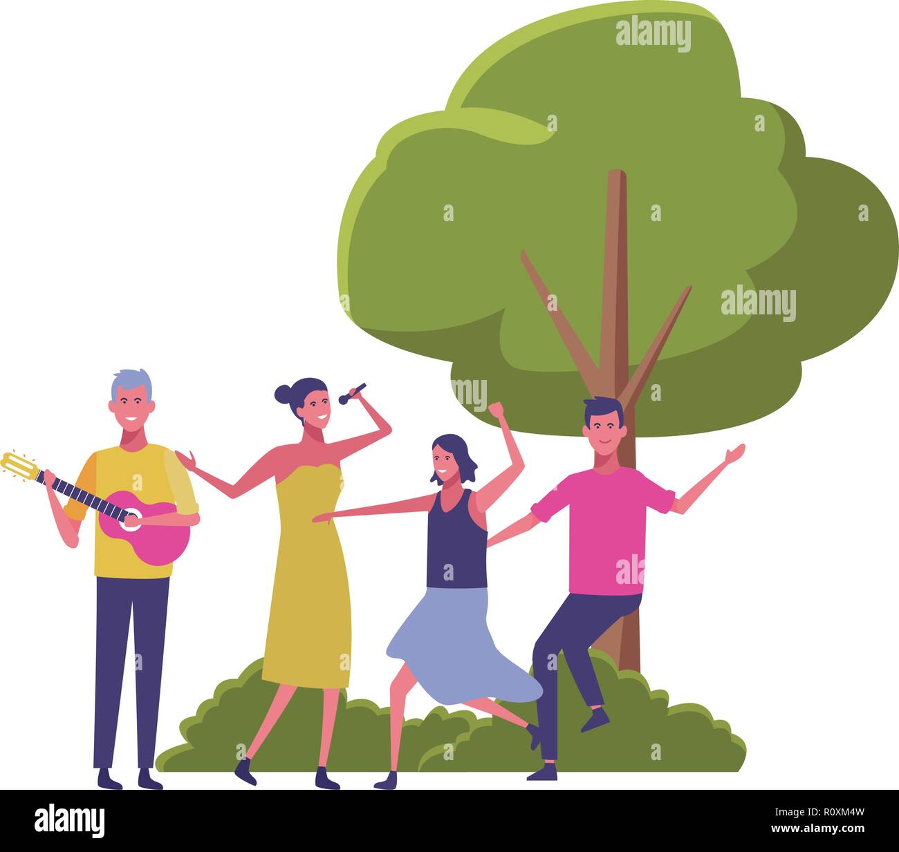 Friends having fun cartoons Stock Vector Image & Art - Alamy