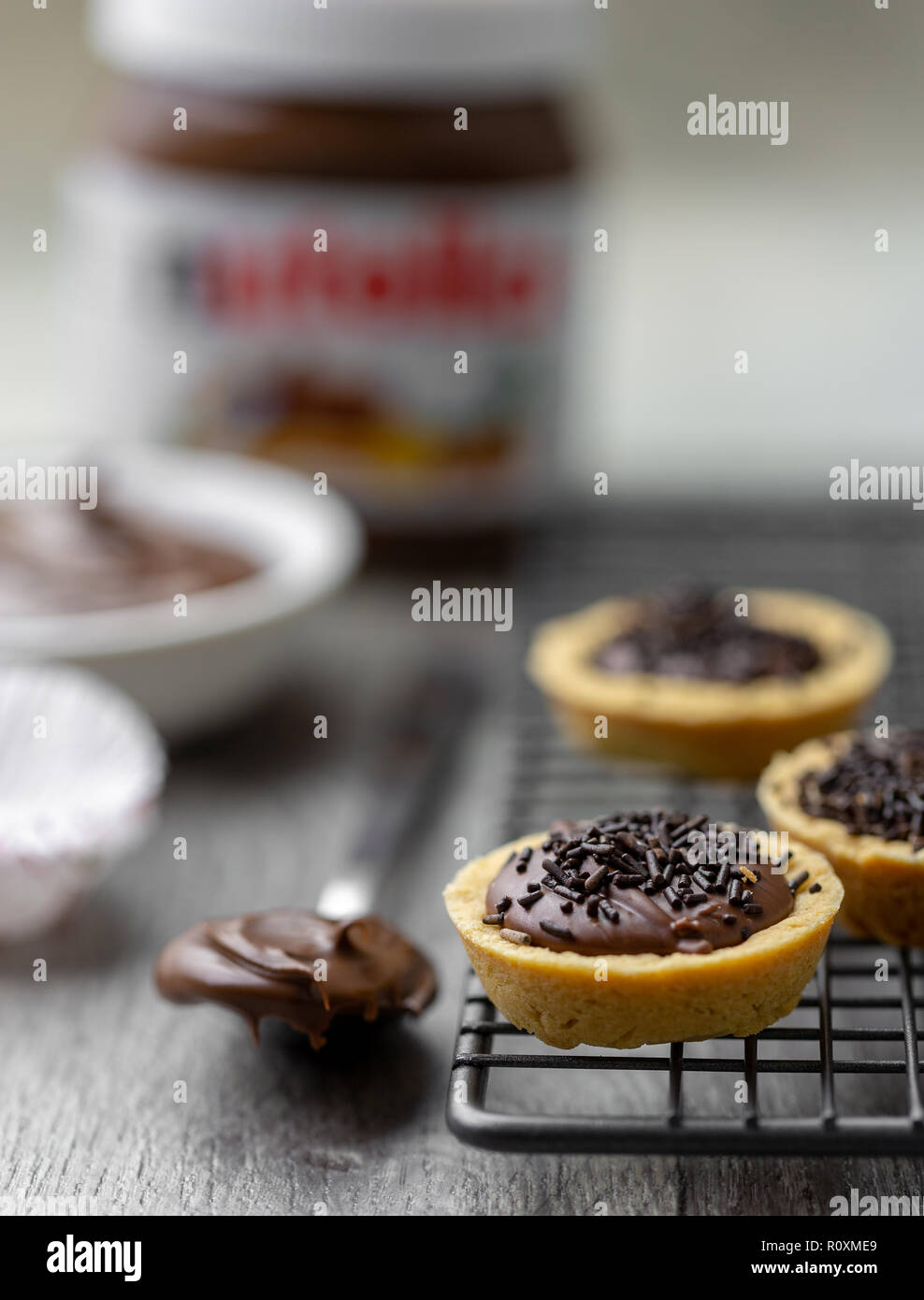 Nutella tart hi-res stock photography and images - Alamy