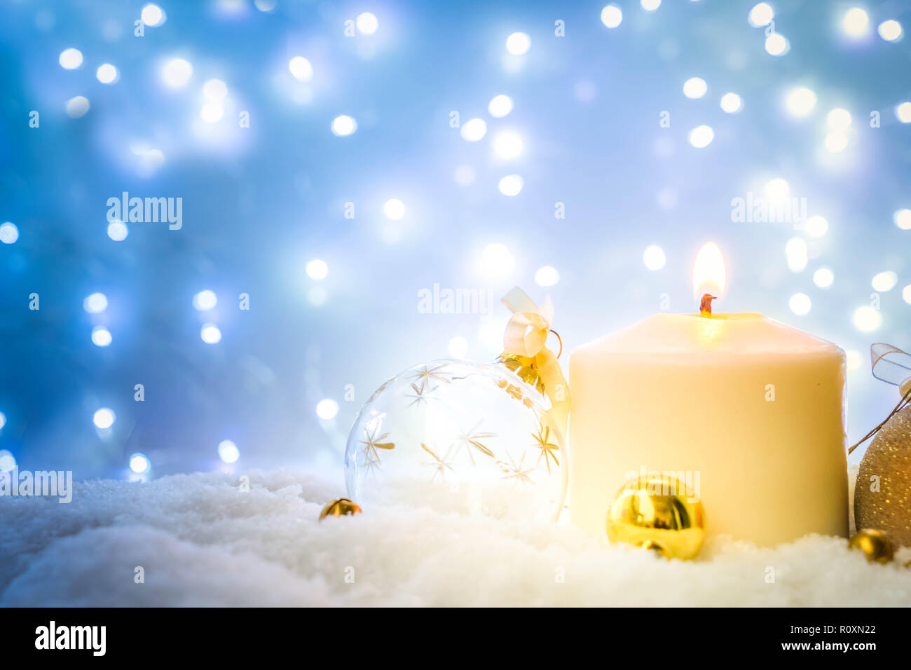 White christmas with snow Stock Photo - Alamy