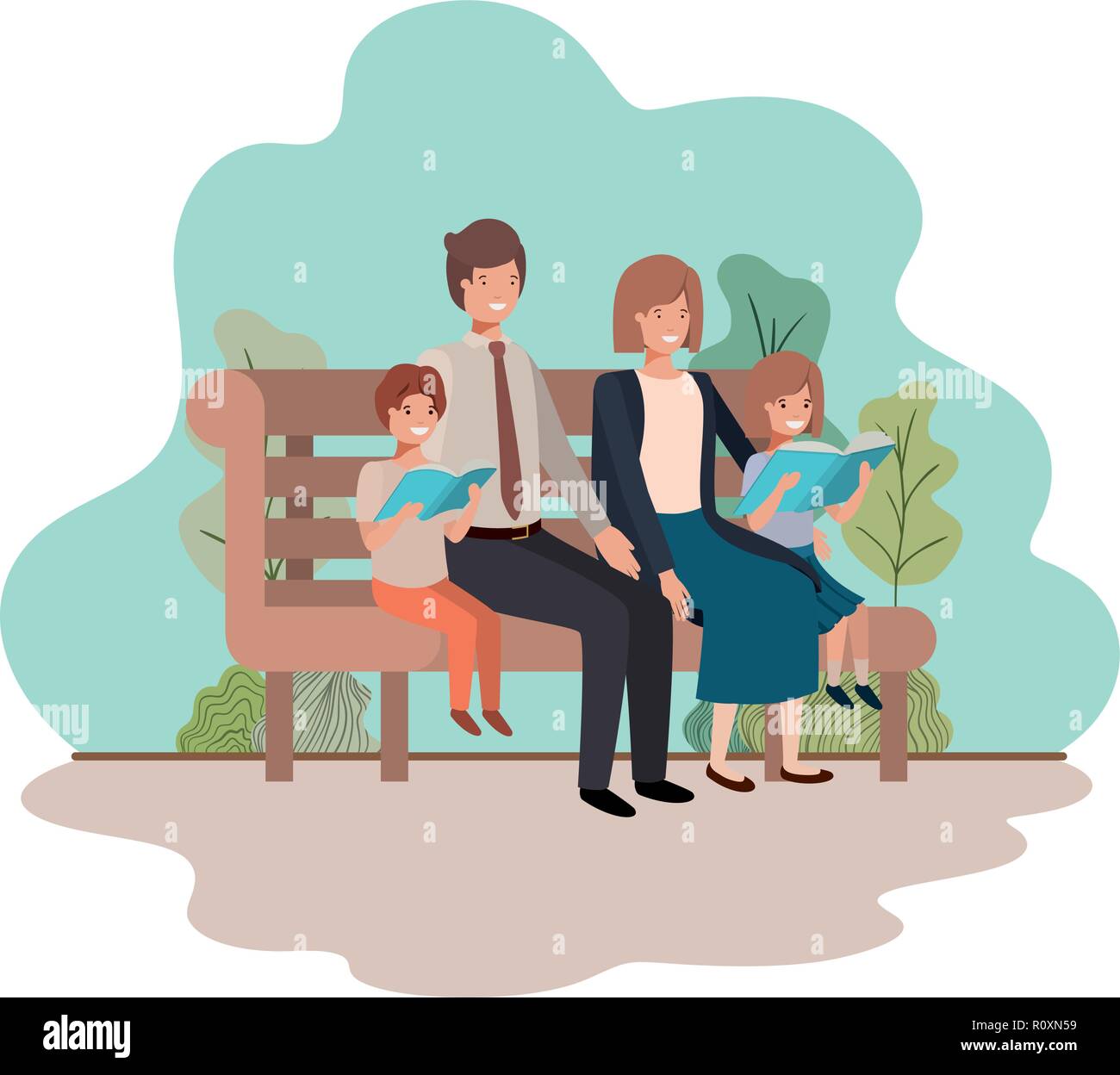 Young couple hugging chair Stock Vector Images - Alamy